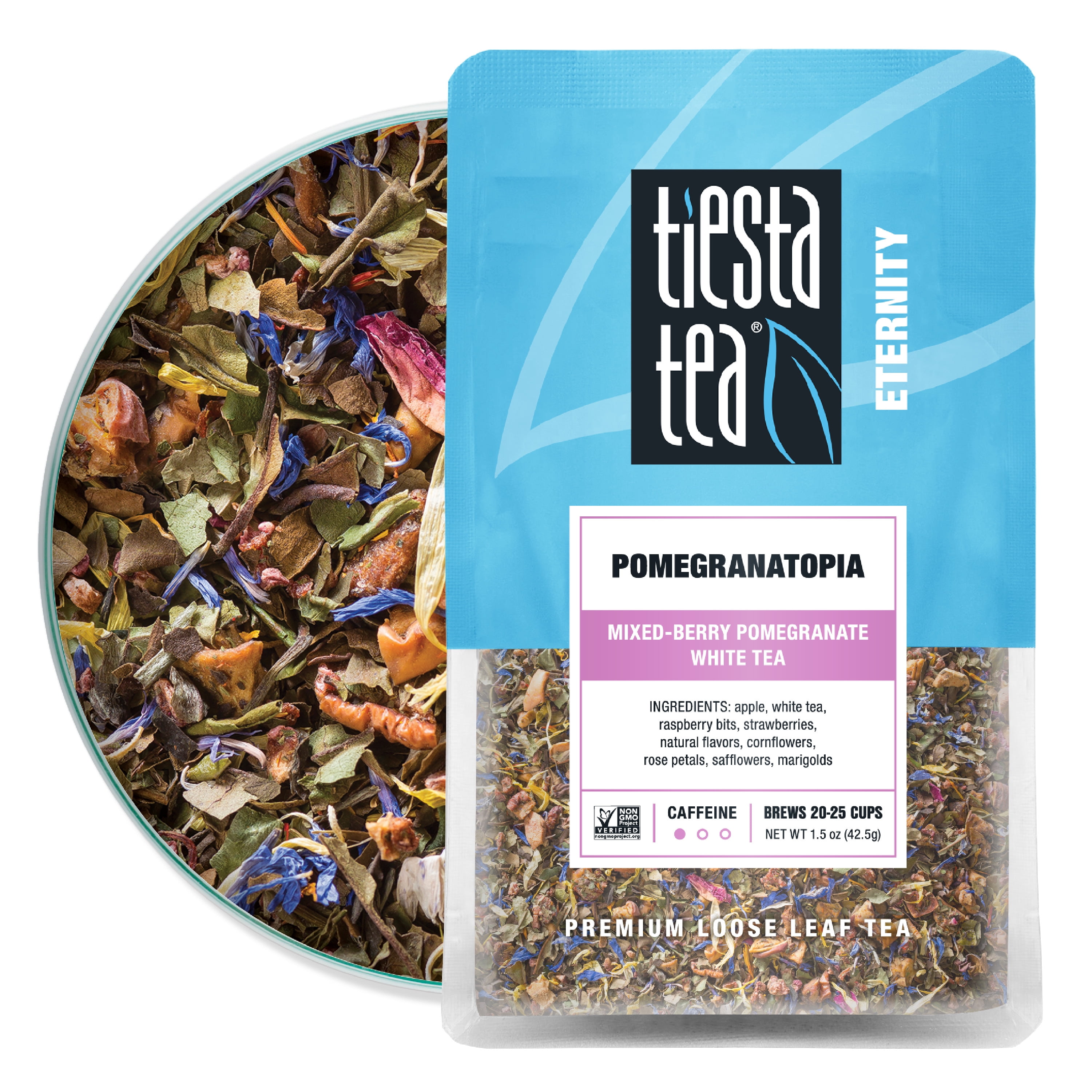 Tiesta Tea - Pomegranatopia, Eternity Loose Leaf White Tea, Low ...