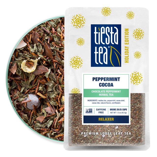Tiesta Tea - Relaxer Peppermint Cocoa, Herbal Tea, Hot/Iced, Brews 25 ...