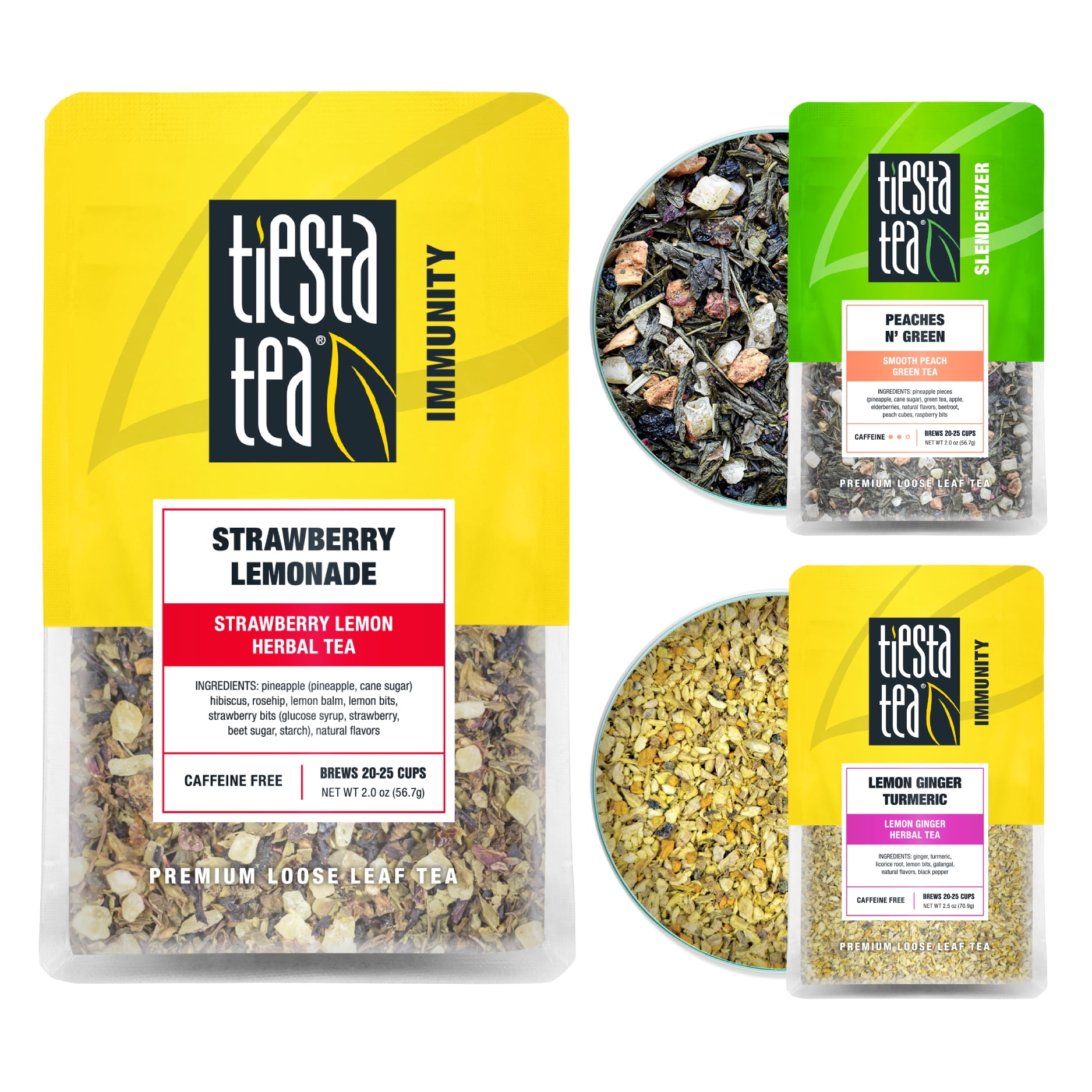 Tiesta Tea - Summer Fresh Mixer, Loose Leaf Tea Gift Box, 3 Pouches ...