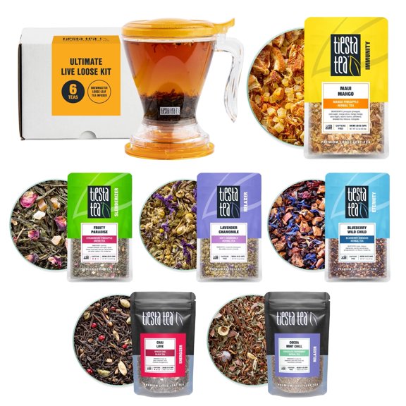 Heavenly Tea Leaves Variety Pack, 9 Loose Leaf Teas Sampler, Organic ...