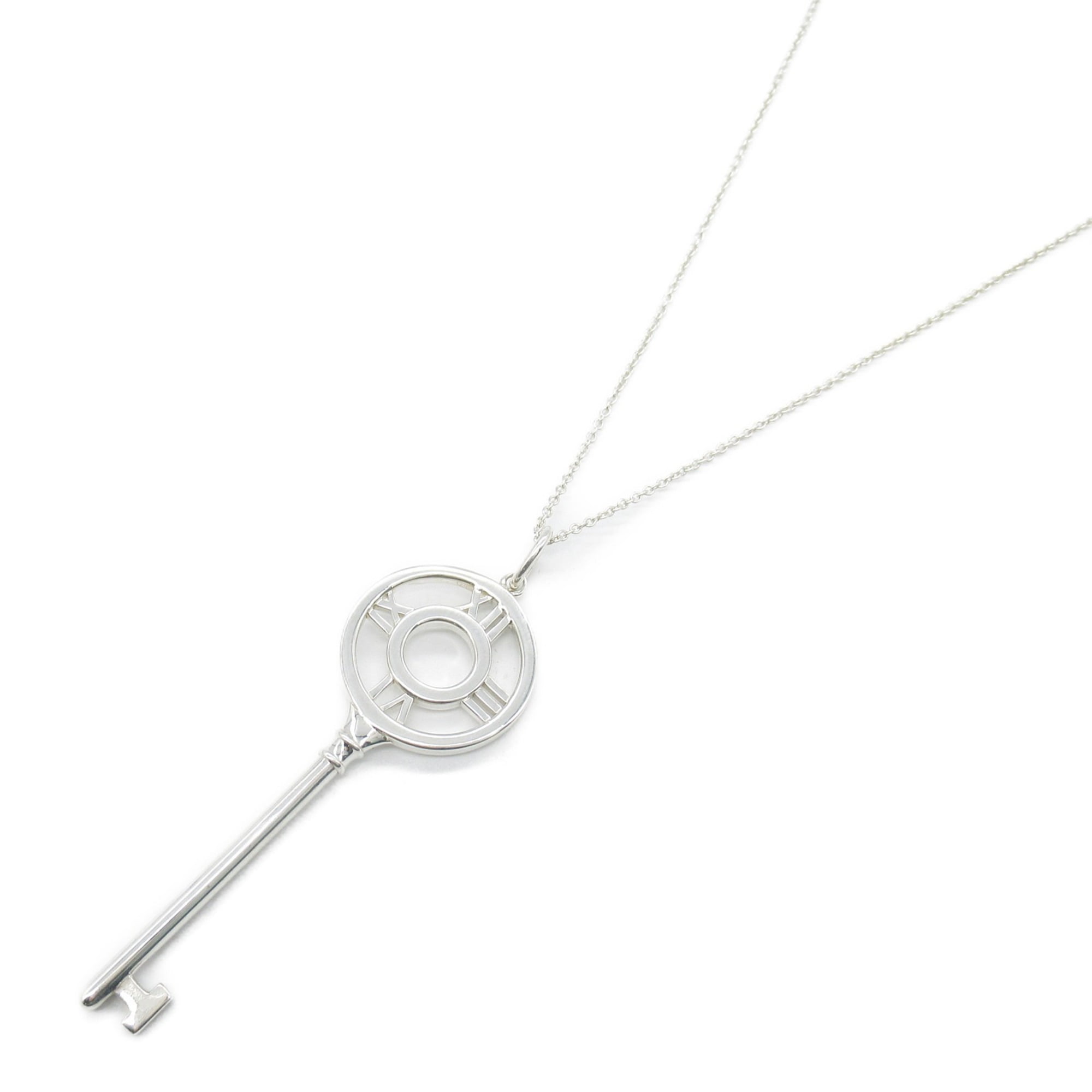 Pre-Owned Tiffany & Co. Atlas Key Necklace, Silver 925, Women's, (Good ...