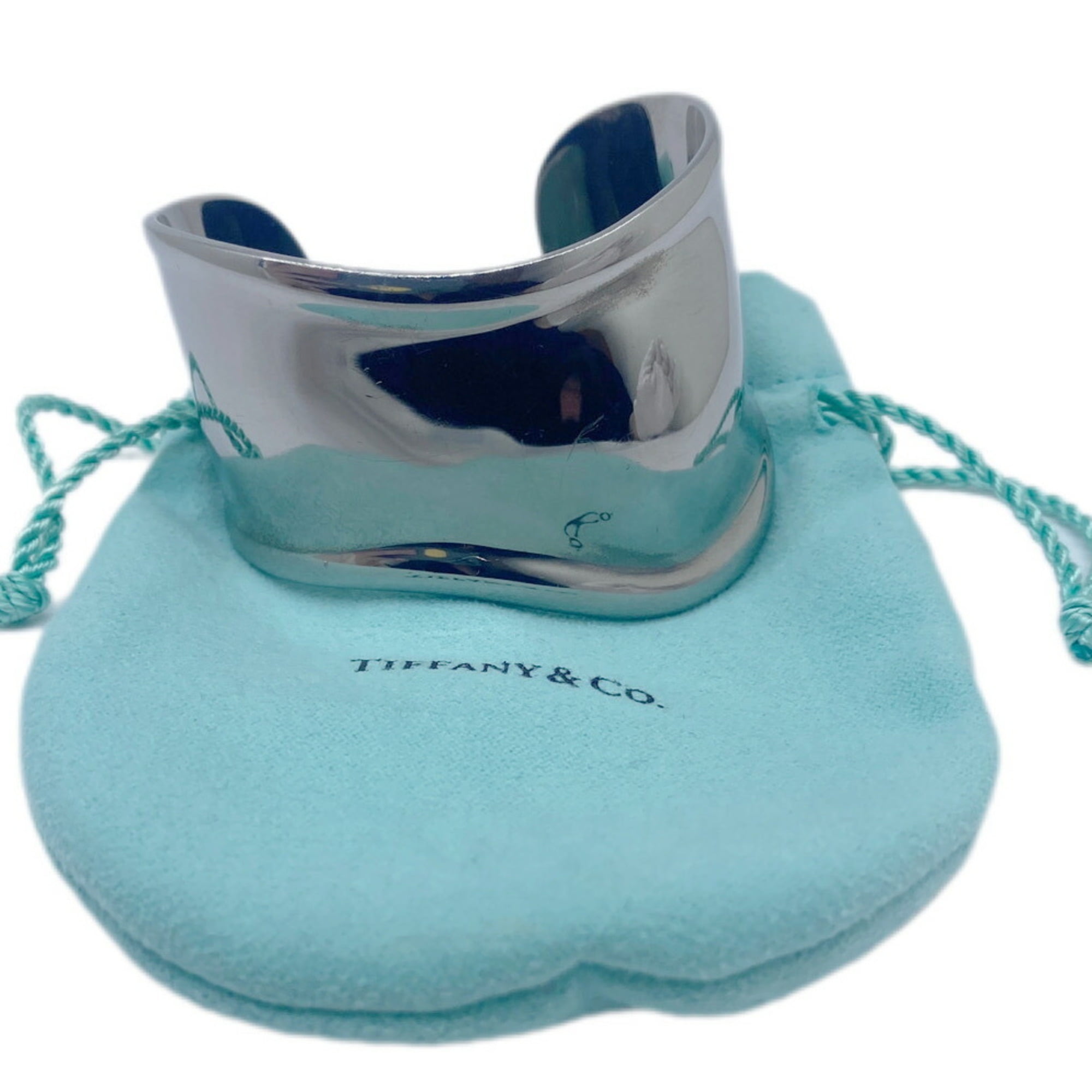 Pre-Owned Tiffany & Co. Elsa Peretti Bone Cuff Bangle Ag925 Silver ...