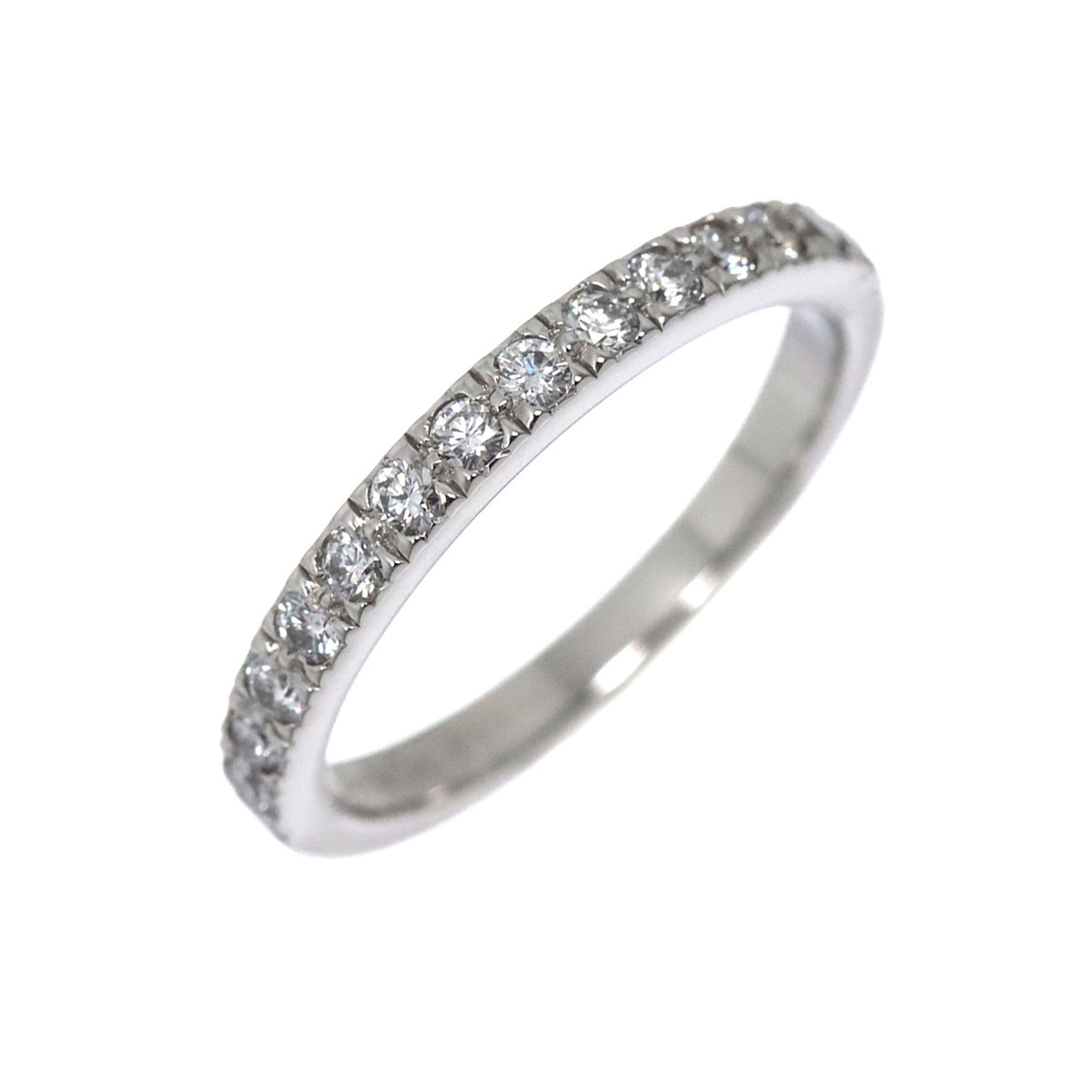 Pre-Owned Tiffany & Co. Half Circle Ring Diamond Pt Platinum (Good ...
