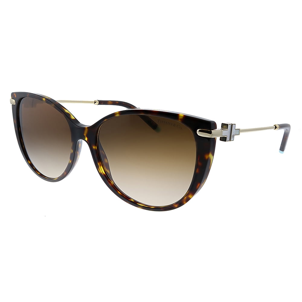 Tiffany & Co. TF 4178 Plastic Womens Cat-Eye Sunglasses Havana 57mm ...