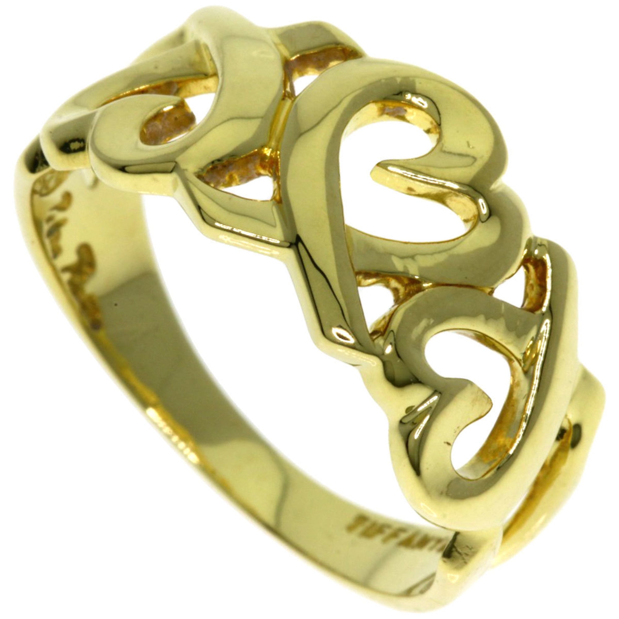 Pre-Owned Tiffany & Co. Triple Loving Heart Ring, 18K Yellow Gold ...