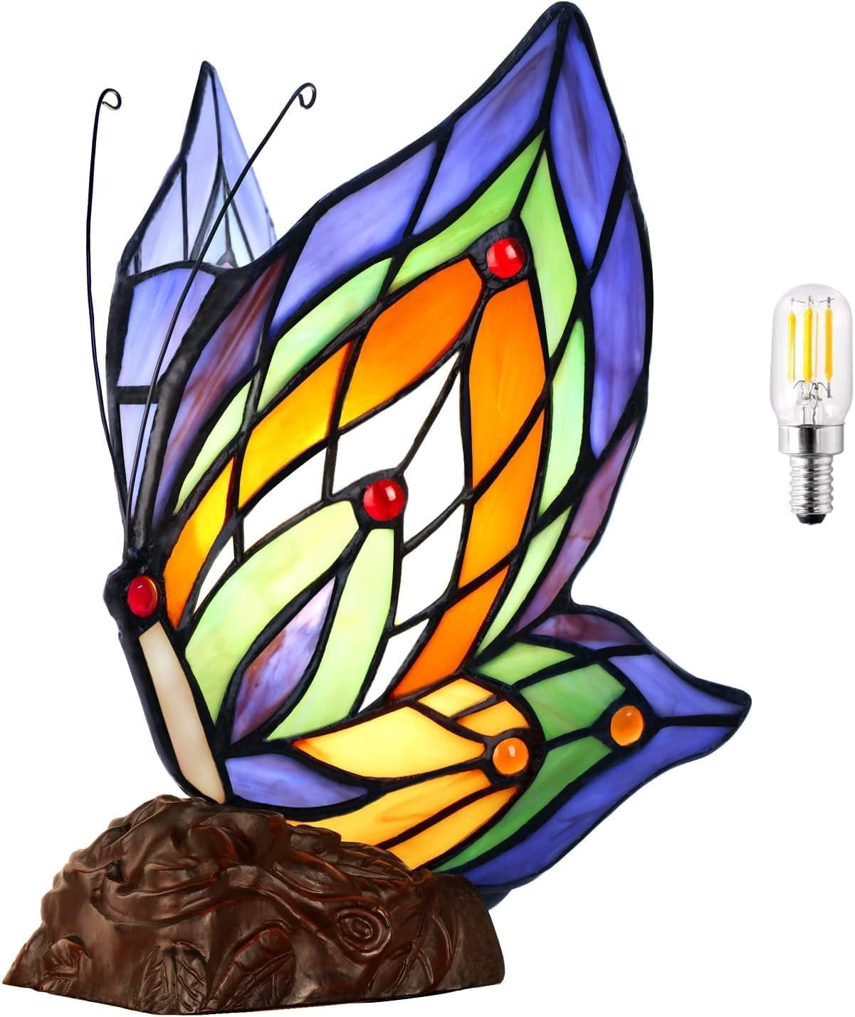 Tiffany Lamp Tiffany Style Butterfly lamp, Stained Glass Butterfly Lamp ...
