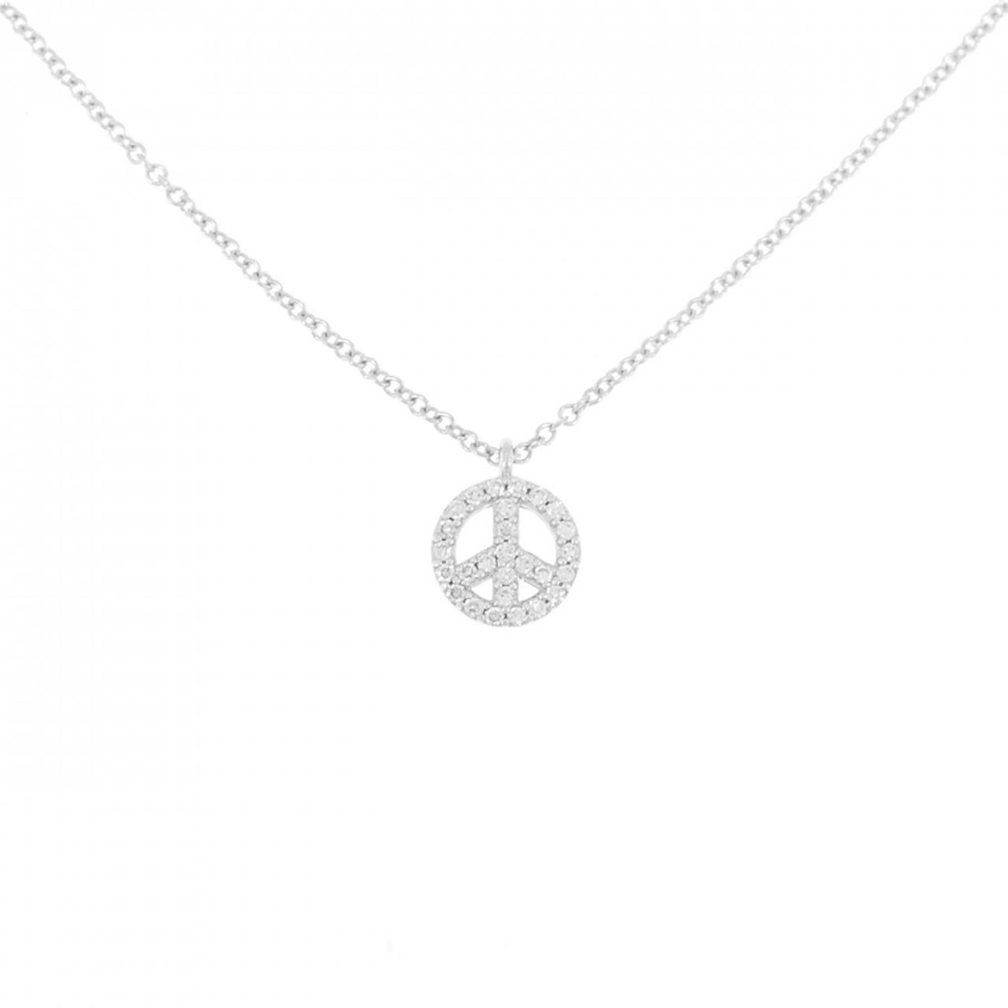 Pre-Owned Tiffany Metro Peace Sign Mini Necklace (Good) - Walmart.com