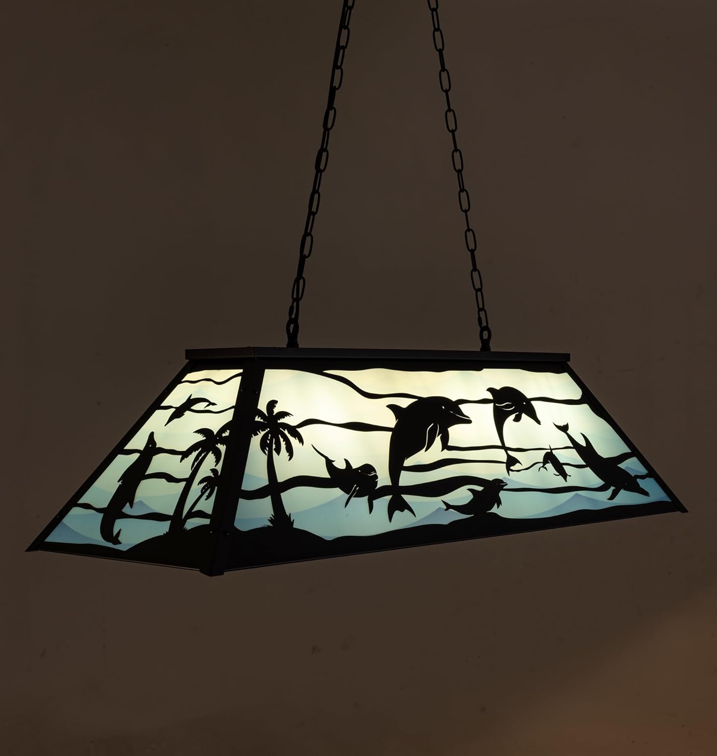 Tiffany Pool Table Light with 4 Lights, Game Room Billiard Table ...