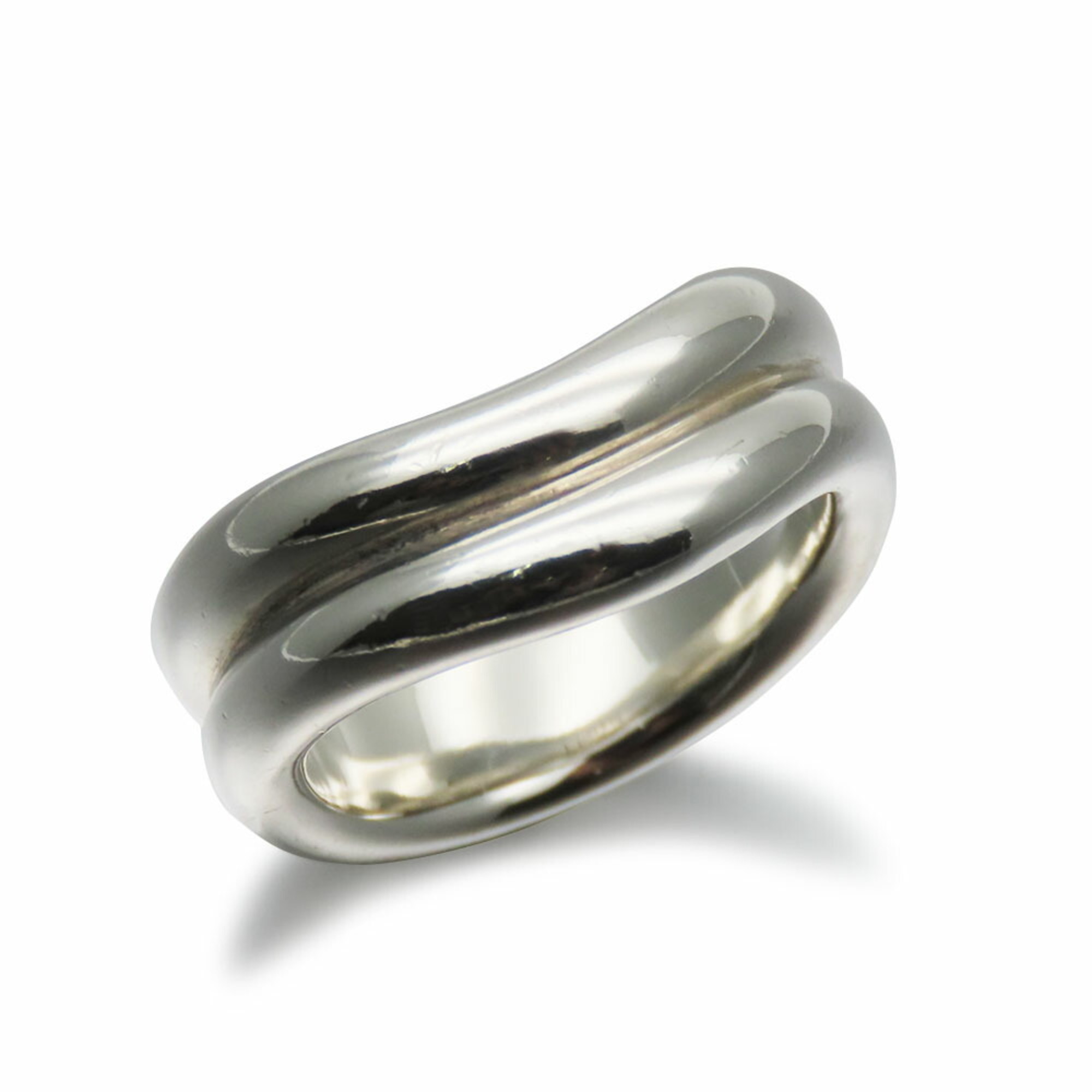 Pre-Owned Tiffany Ring Double Curved Wave Elsa Peretti Silver 925 ...