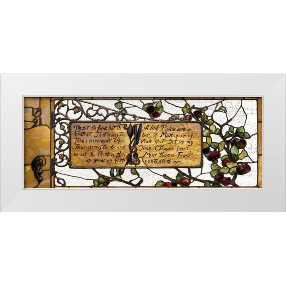 Tiffany Studios 24x12 White Modern Wood Framed Museum Art Print Titled ...