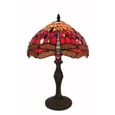 Warehouse of Tiffany Diara Tiffany-style Table Lamp, Bronze Glass ...