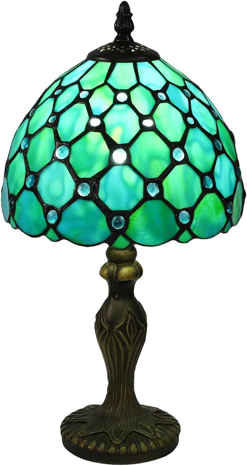 Tiffany Style Table Lamp, Stained Glass Lamp, 8 Inch Small Antique Lamp ...