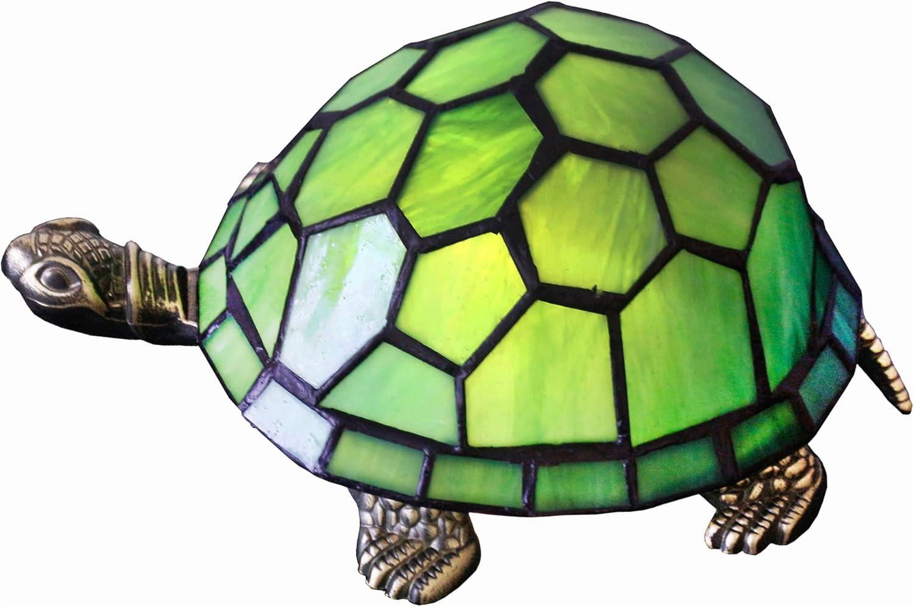 Tiffany Tortoise Lamp Small Stained Glass Turtle Desk Lamp 8X5X4 Inch ...