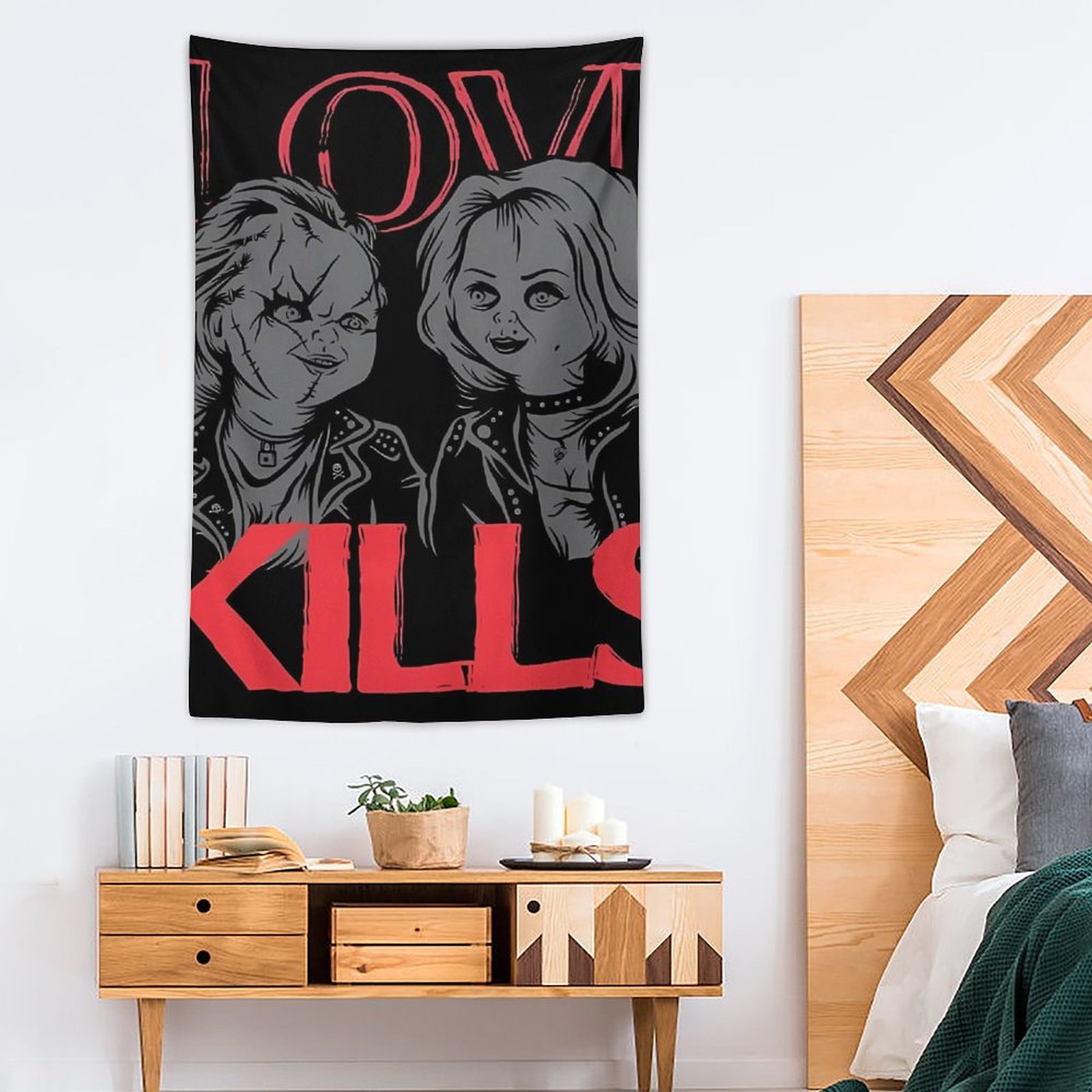 Tiffany Valentine Tapestry Bedroom Indie Vertical Tapestry Wall Hanging ...