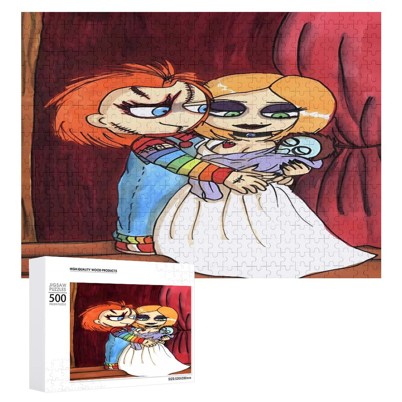 Tiffany Valentine Wooden Picture Puzzle-Eco-Friendly Wood, Educational ...