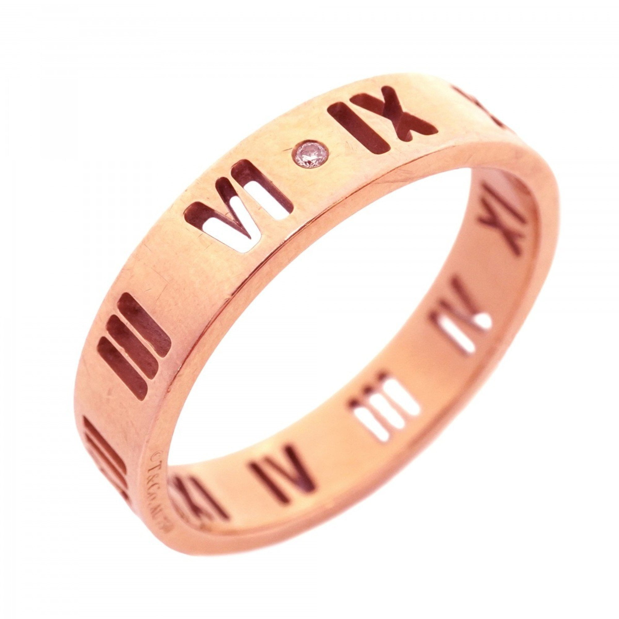 Pre-Owned Tiffany ring Atlas 4PD K18PG pink gold diamond size 22 men's (Good) - Walmart.com