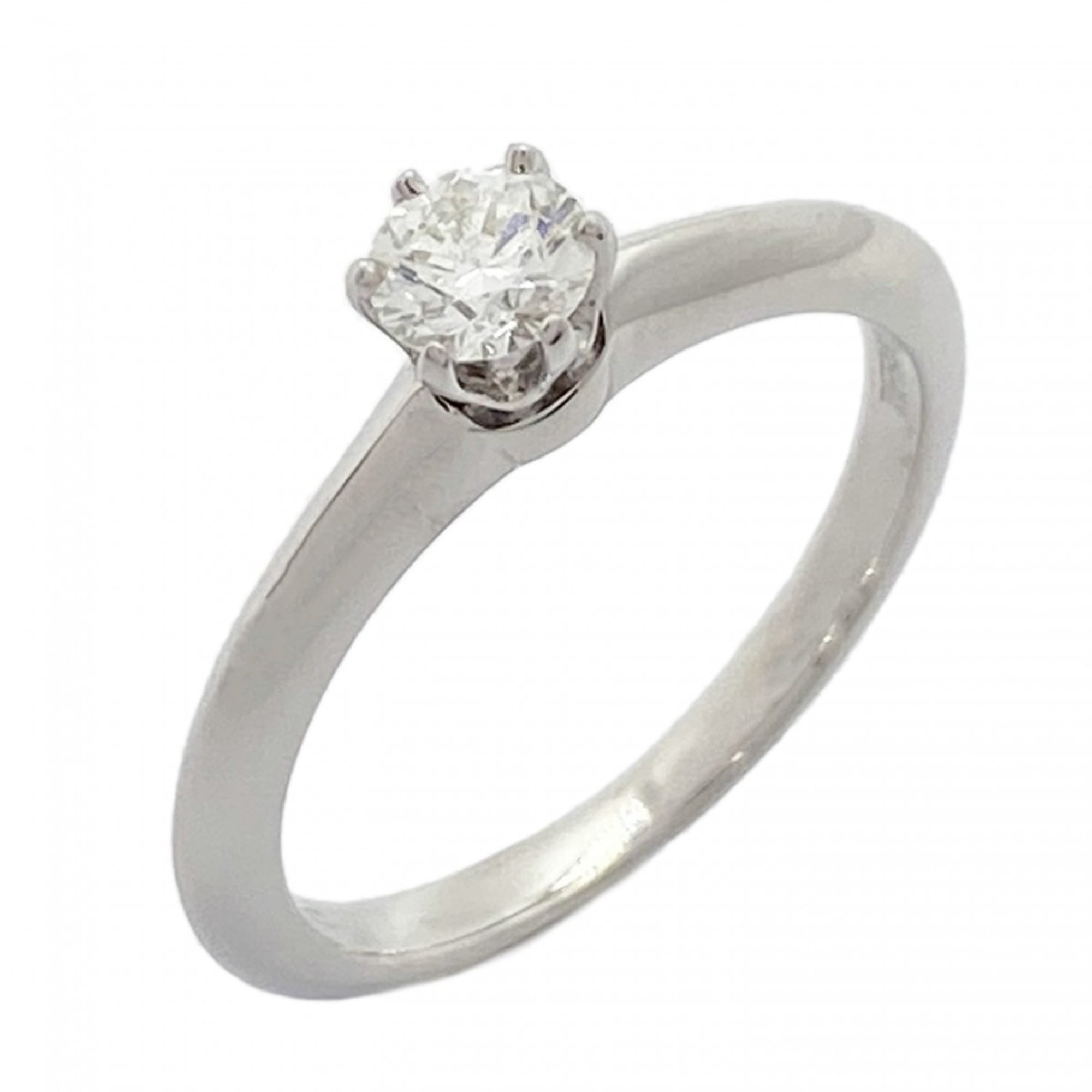Pre-Owned Tiffany ring solitaire 1PD Pt950 platinum diamond size 7 ladies (Good) - Walmart.com