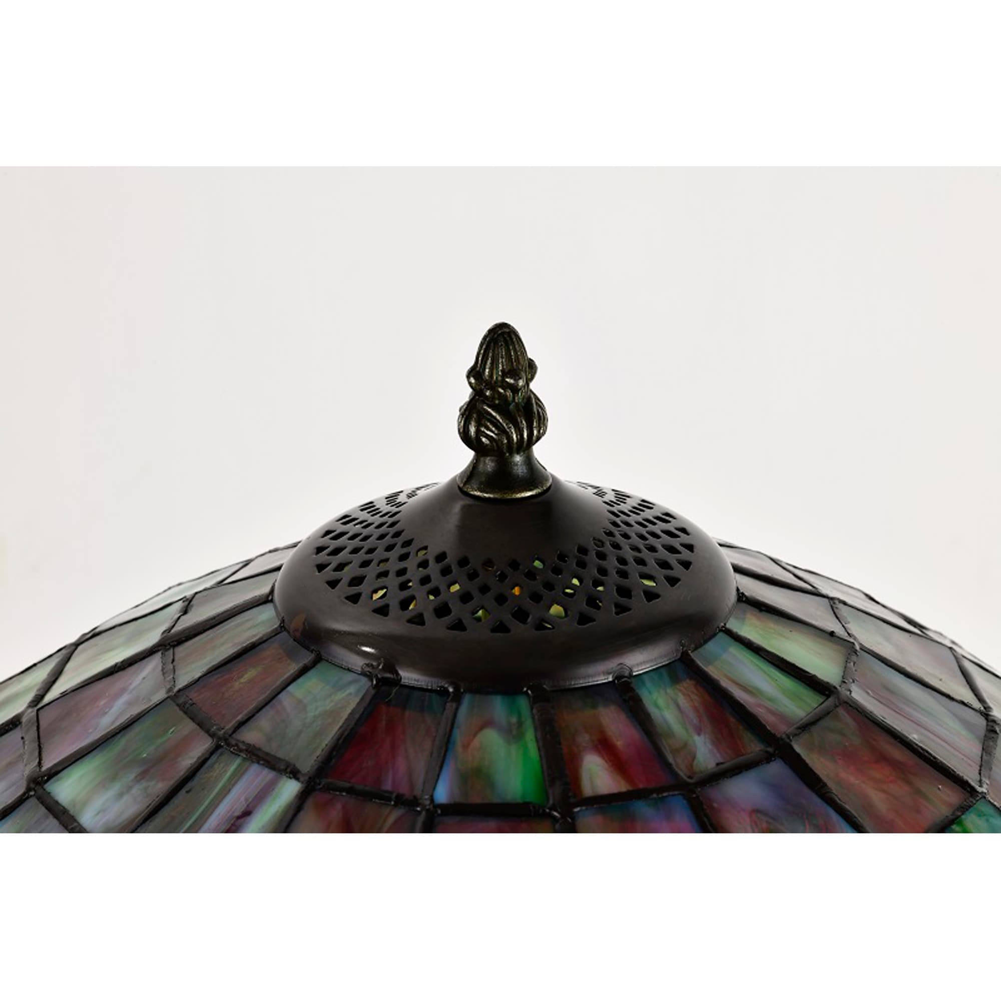 Tiffany-style Mika Turtleback Double-lit Table Lamp (optional colors ...