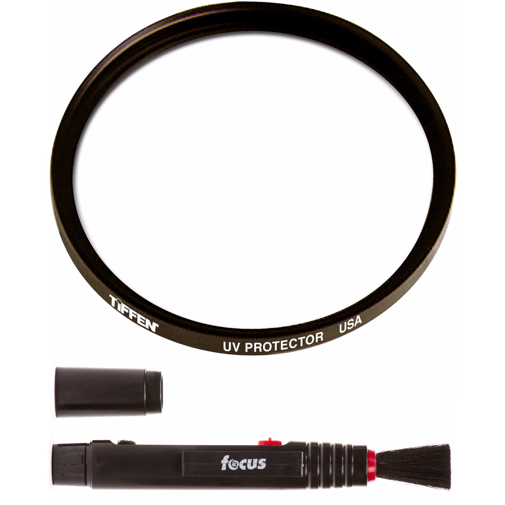 Tiffen 77mm UV Protector Lens Filter w/ Focus Lens Cleaning Brush ...