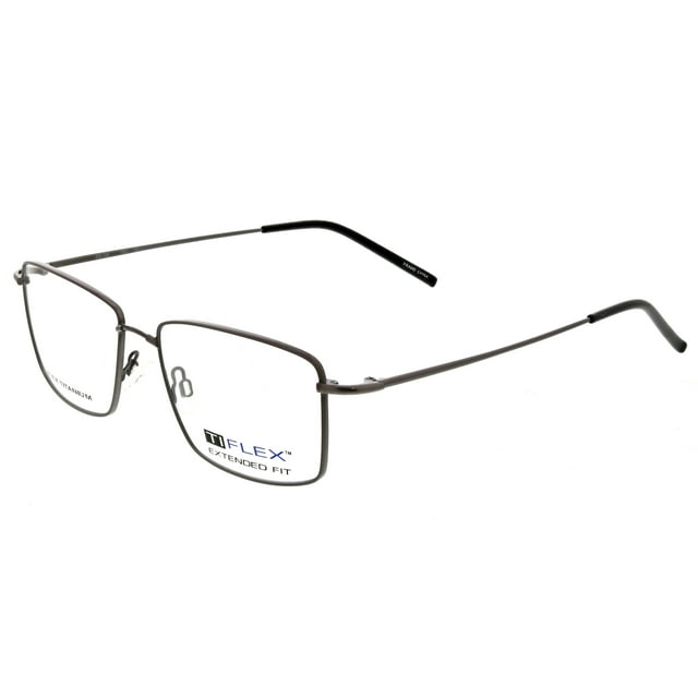Tiflex Rectangle Eyeglass Frames, T1752, Pewter, 58-18-150, with Case ...