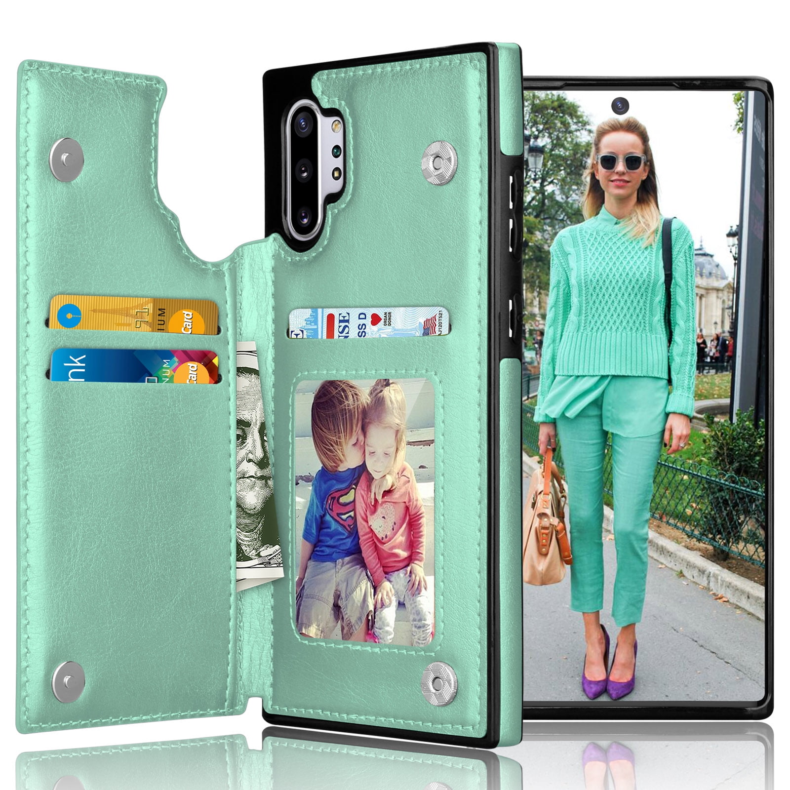 Tiflook Samsung Galaxy Note 10 Plus Wallet Case Minimalist PU Leather ...
