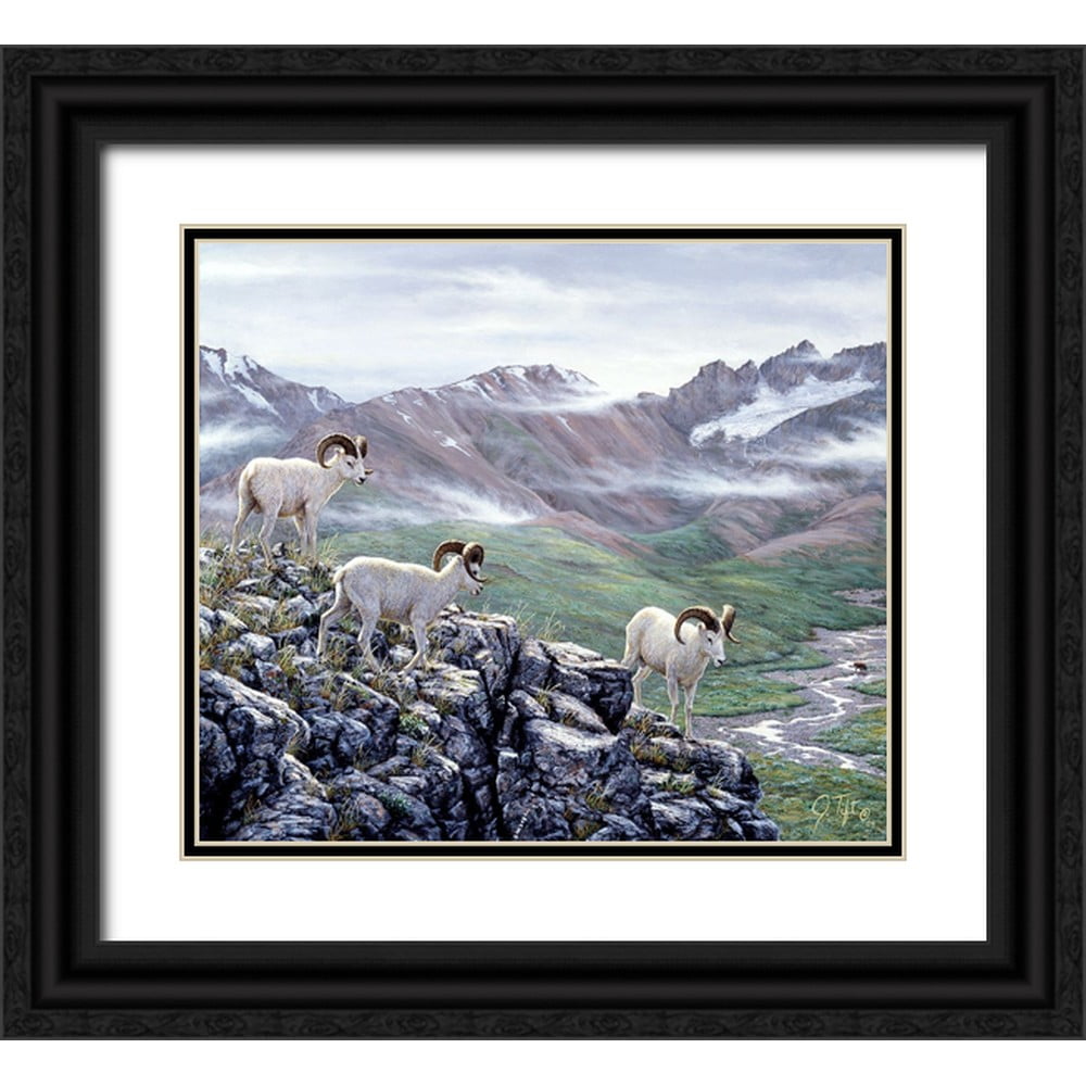 Tift, Jeff 29x26 Black Ornate Wood Framed with Double Matting Museum ...