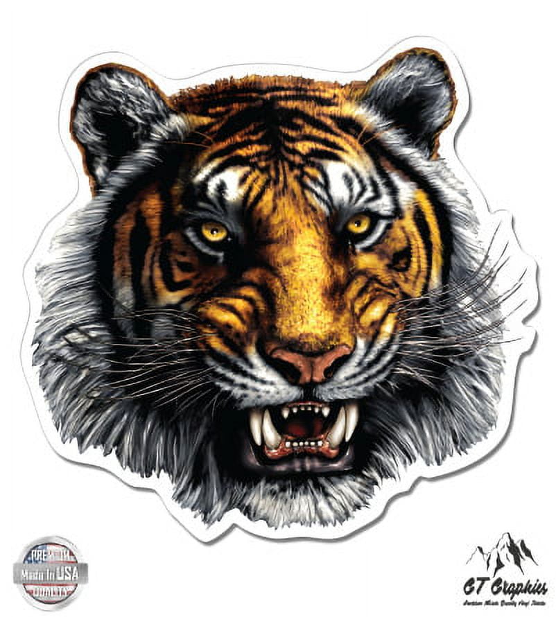 Tiger - 12" Vinyl Sticker Waterproof Decal - Walmart.com