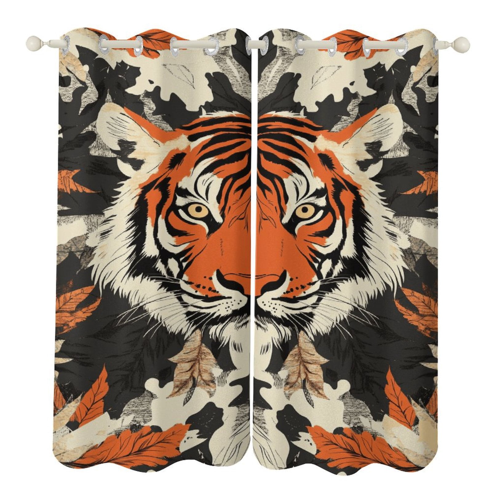 Tiger (19) Blackout Window Curtains for Bedroom Living Room Kicthen ...