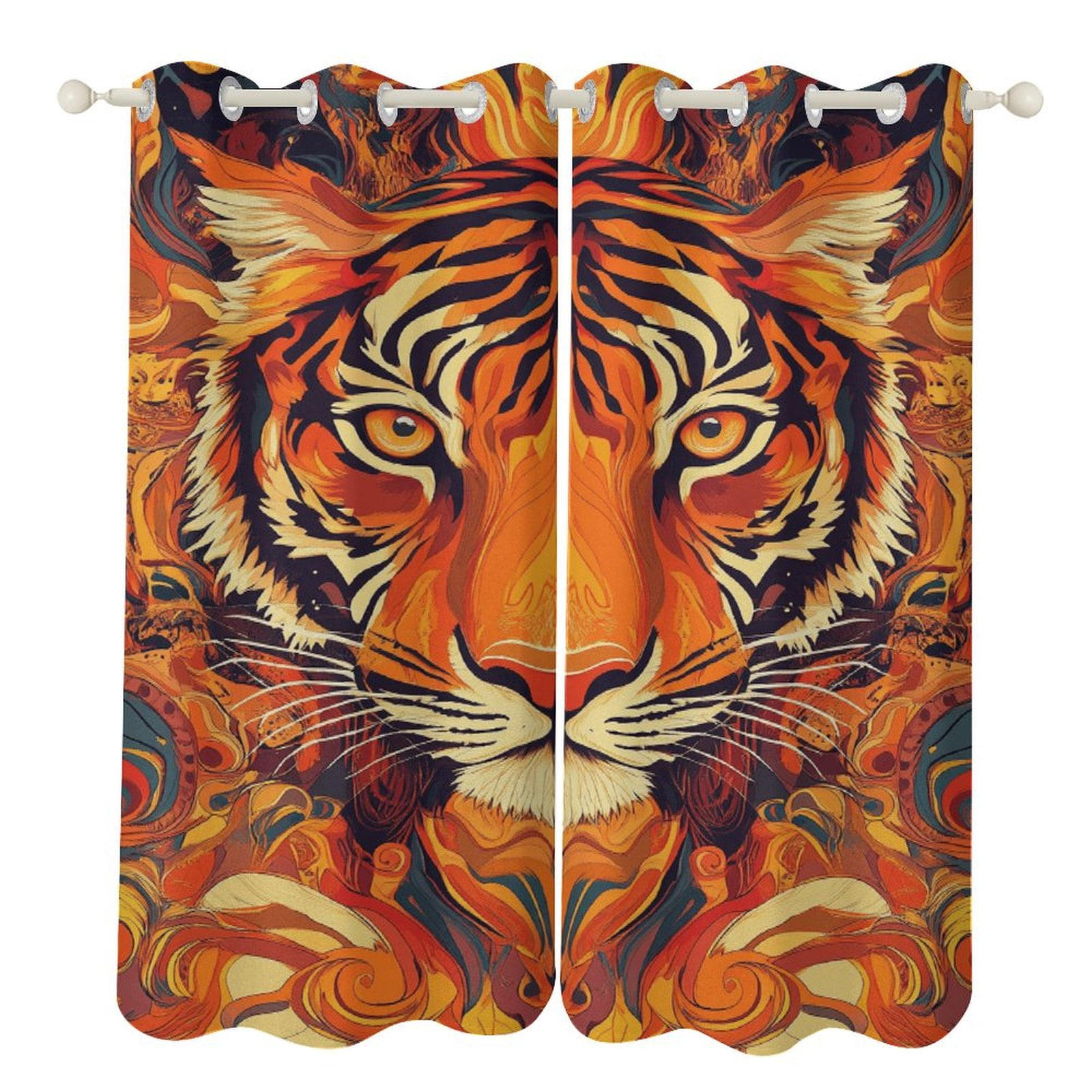 Tiger (26) Luxury Window Curtains Blinds for Living Room Kids Bedroom ...