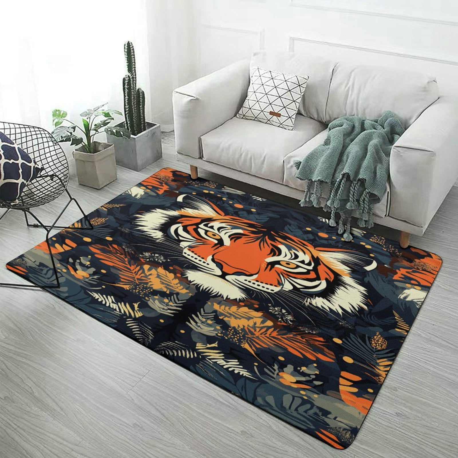 Tiger (28) Carpet Style Living Room Bedroom Rug Modern 3d Entry Door ...