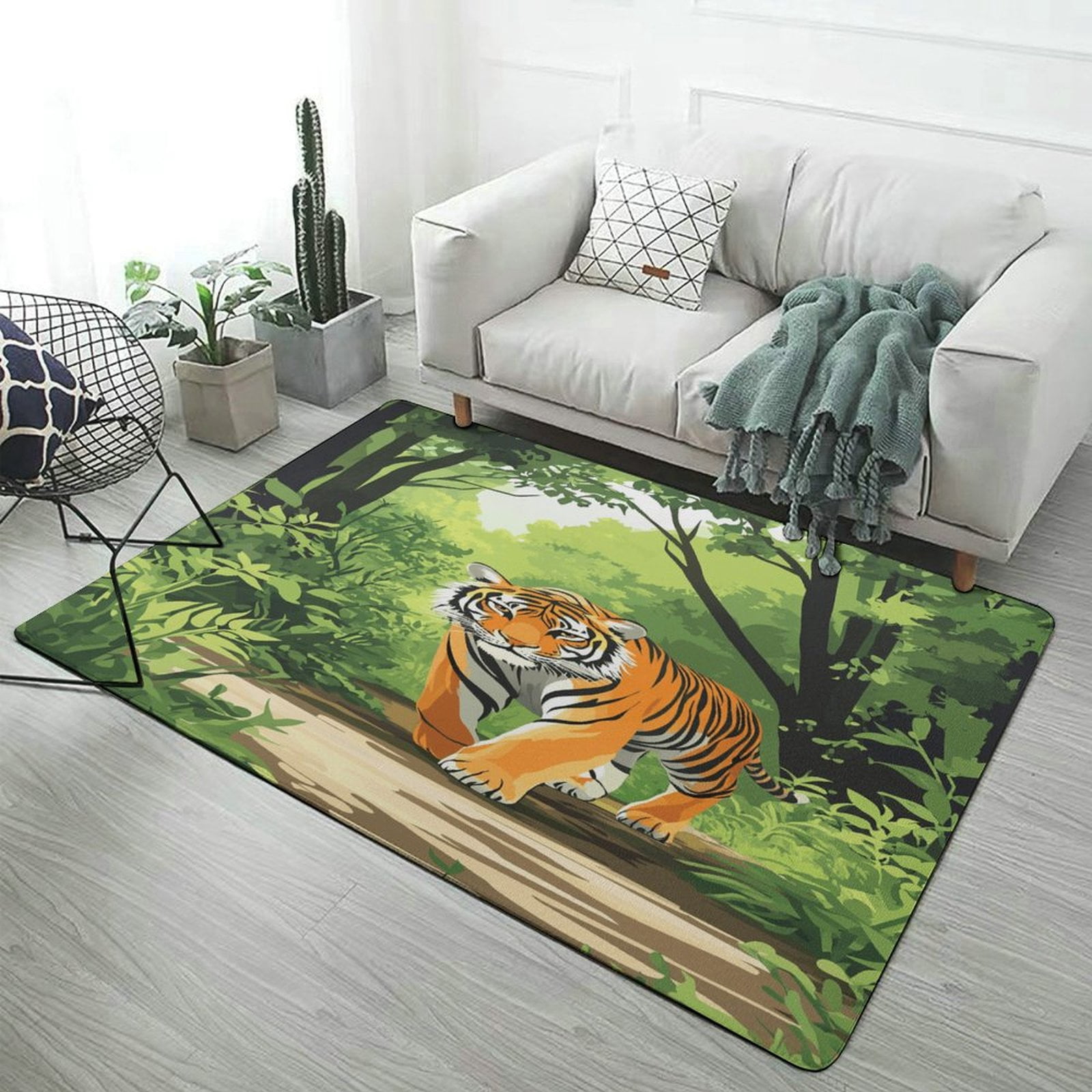 Tiger (32) Home Decor Living Room Carpet Non-slip Hotel Lobby Floor Mat ...
