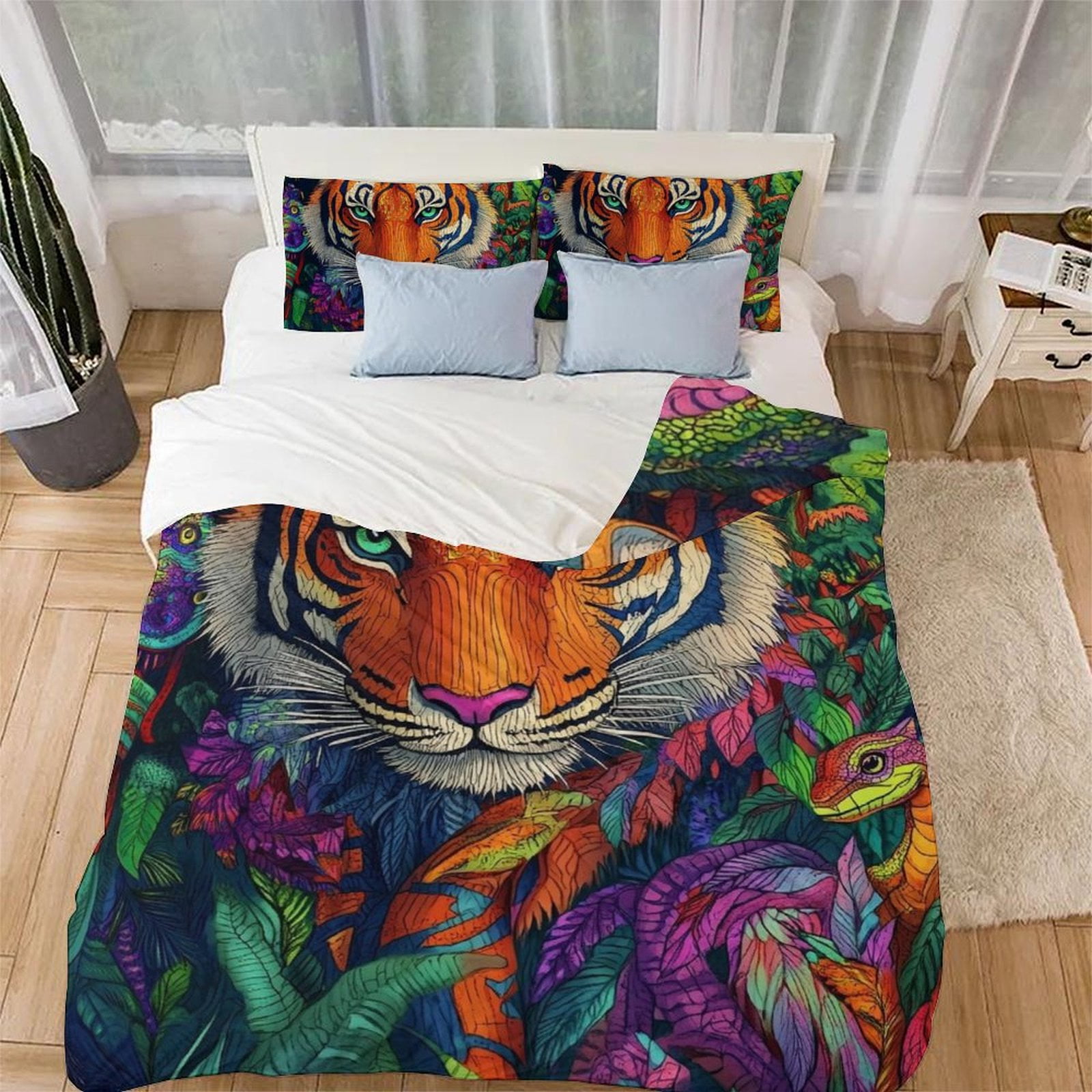 Tiger 3D Printed Bedding Set Comforter Covers Duvet Cover Quilt Cover 3 ...
