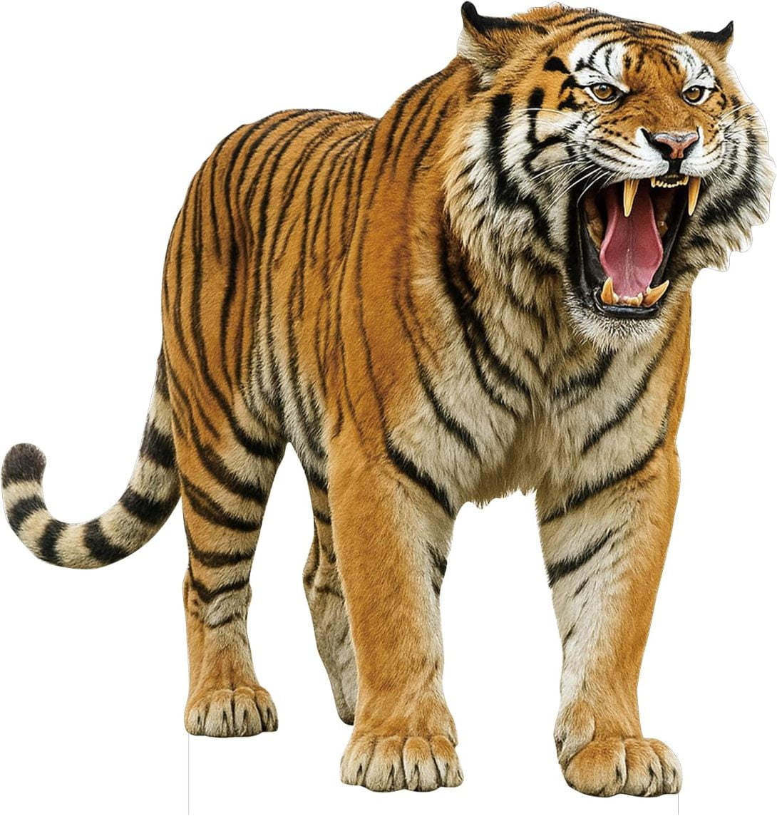 Tiger 5FT Life Size Cardboard Cutout, Safari Theme Decoration, Animals ...
