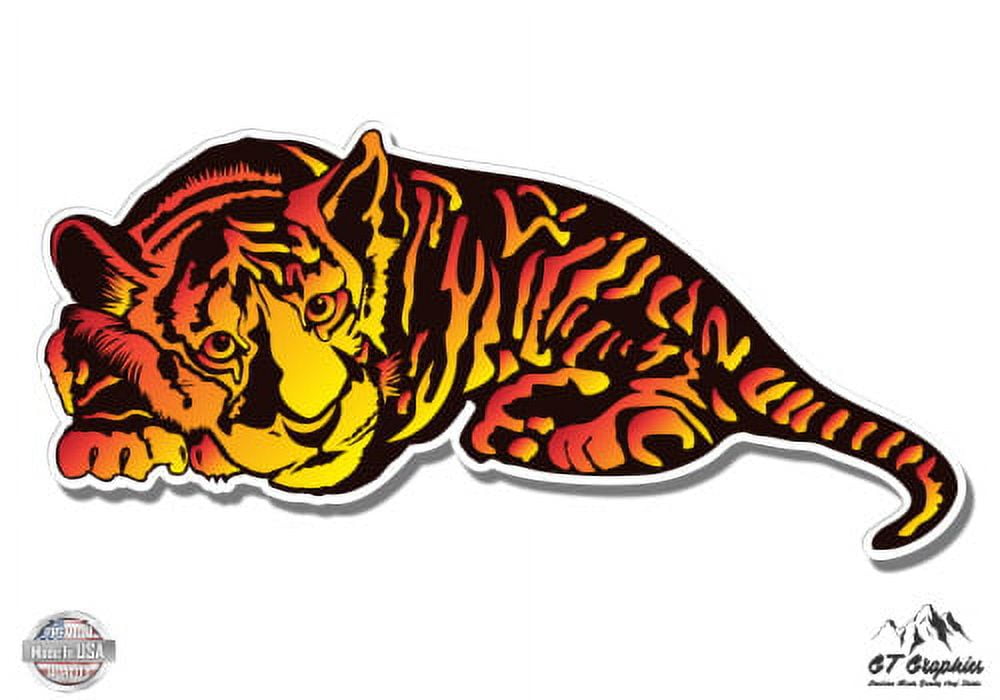 Tiger - 8" Vinyl Sticker - For Car Laptop I-Pad - Waterproof Decal ...