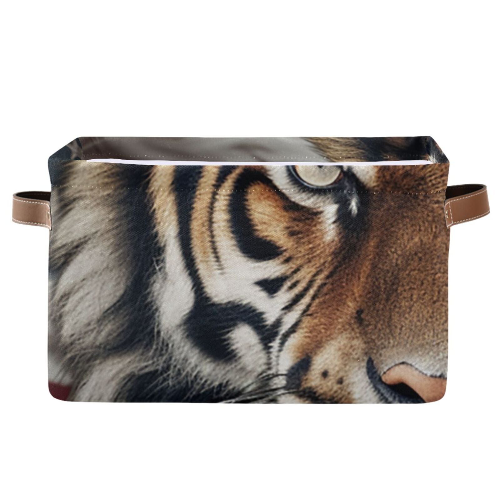 Tiger American Flag Storage Bins Baskets With Handles Storage Box ...