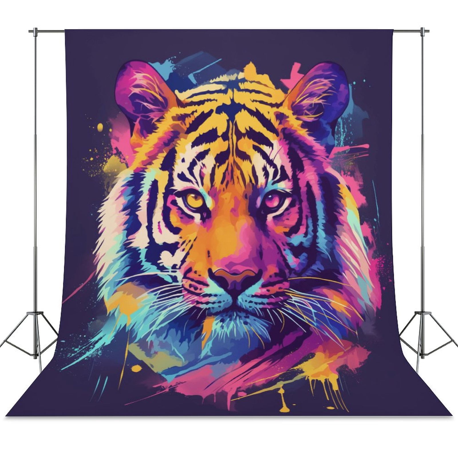 Tiger Animal Graffiti Backdrop Background for Photography Photo Booth ...