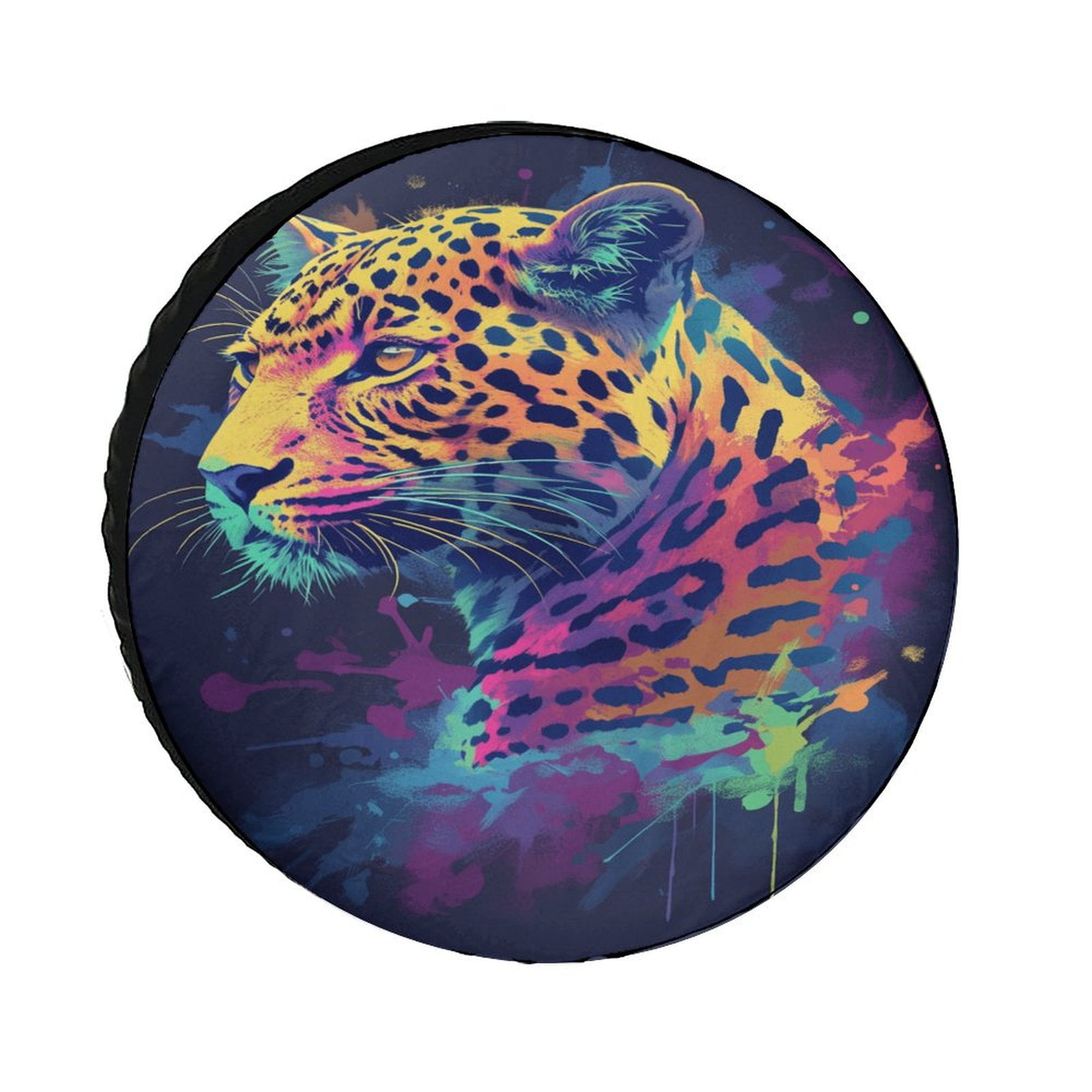 Tiger Animal Graffiti Spare Tire Cover for Trailer, Waterproof Oxford ...