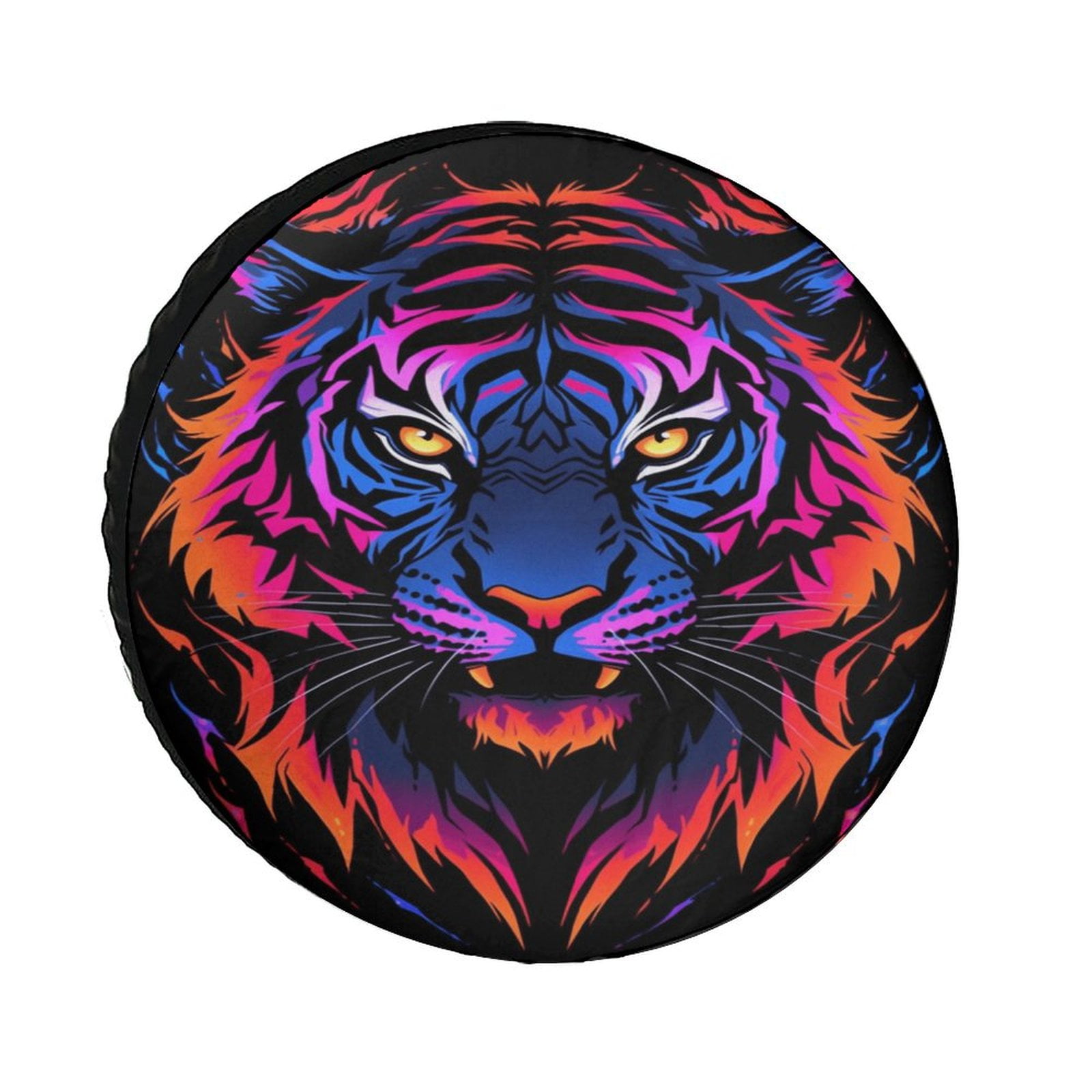 Tiger Animal Graffiti Spare Tire Cover for Trailer, Waterproof Oxford ...