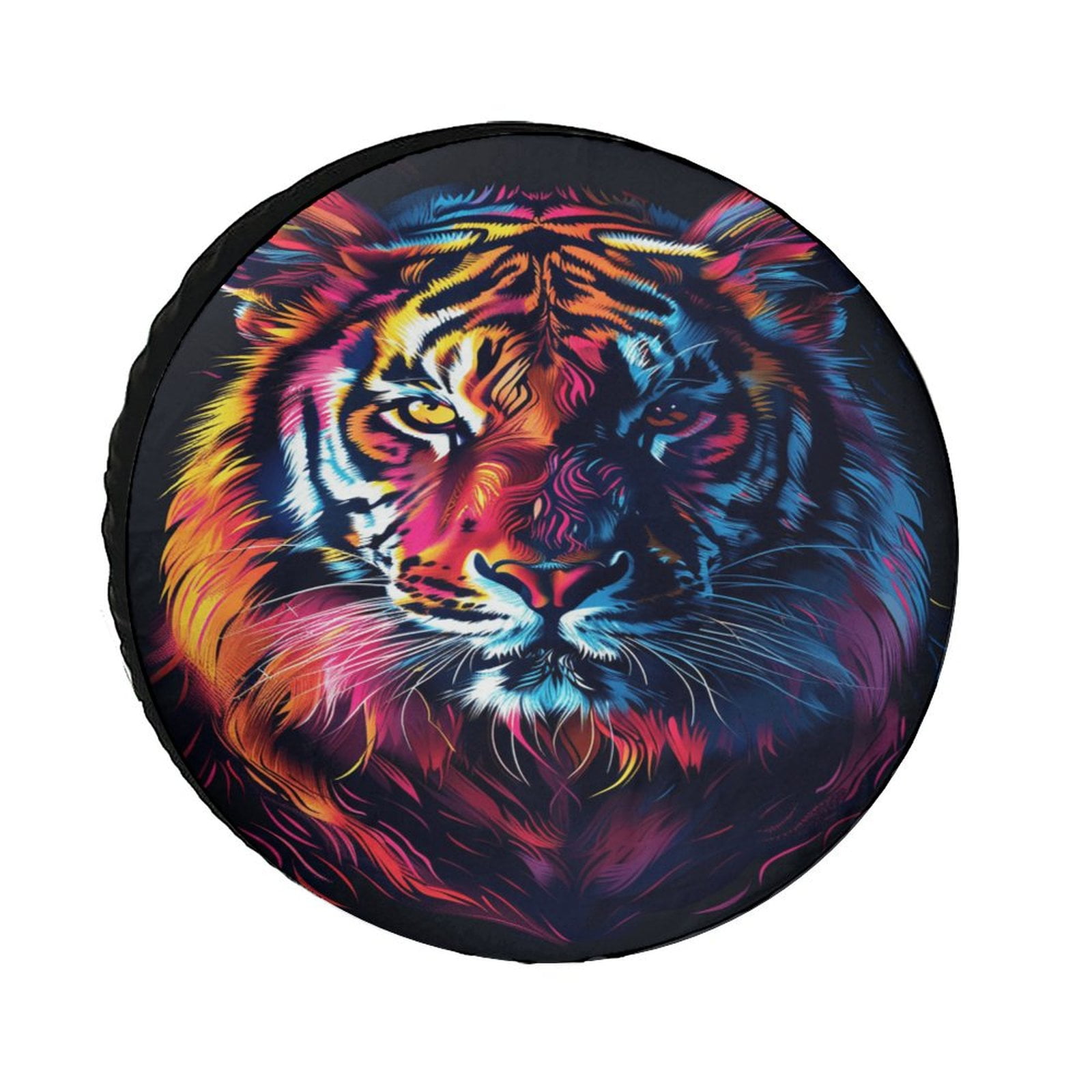 Tiger Animal Graffiti Spare Tire Cover for Trailer, Waterproof Oxford ...