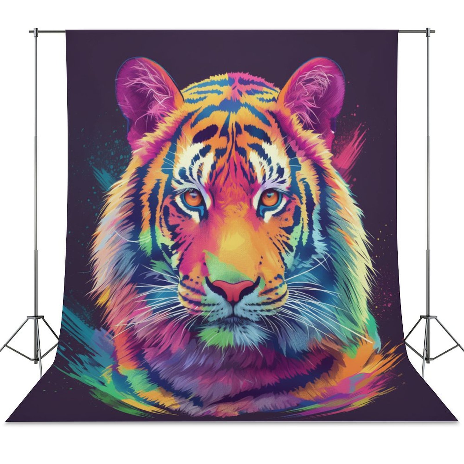 Tiger Animal Graffiti Spring Backdrop Backdrops for Photography Photo ...