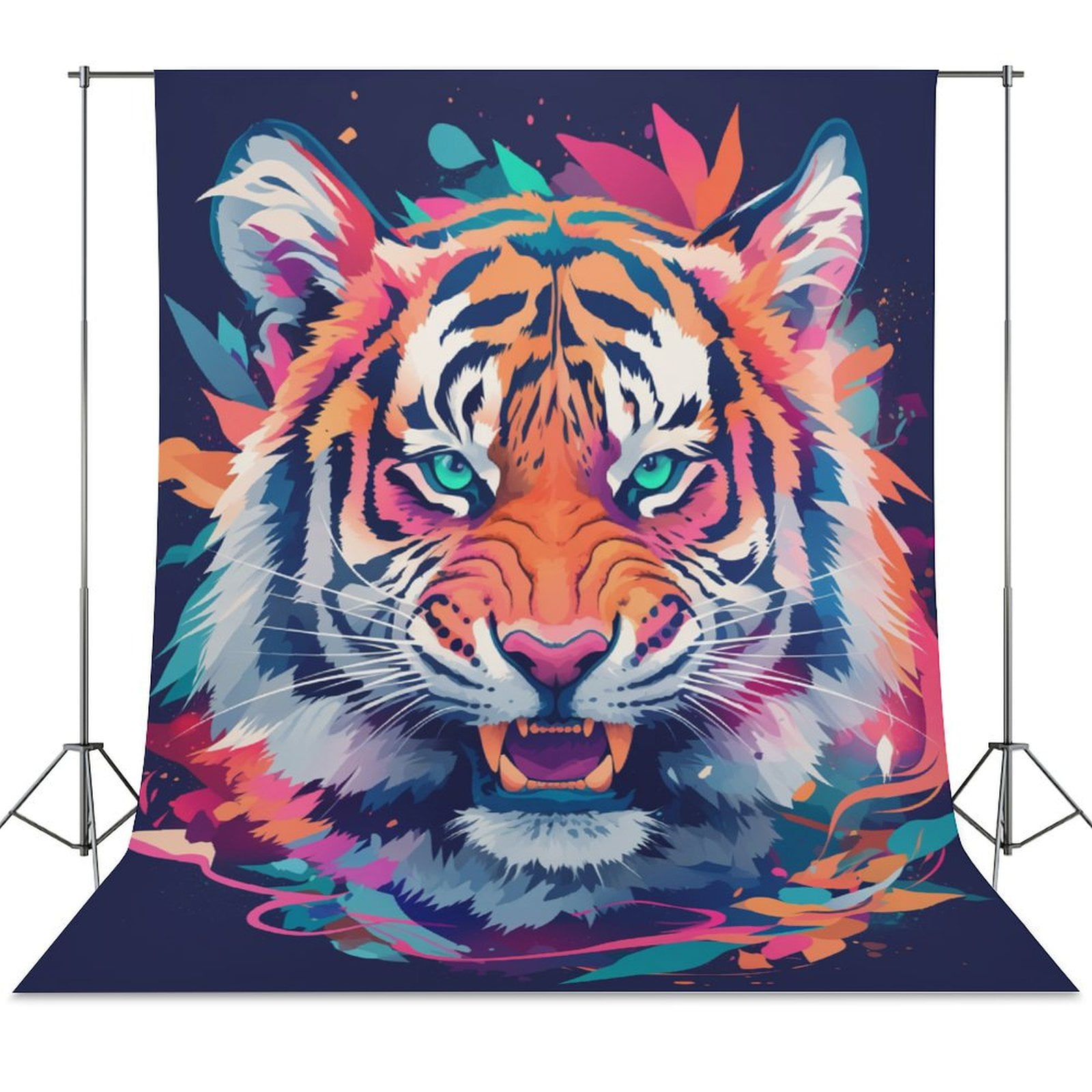 Tiger Animal Graffiti Spring Backdrop Backdrops for Photography Photo ...