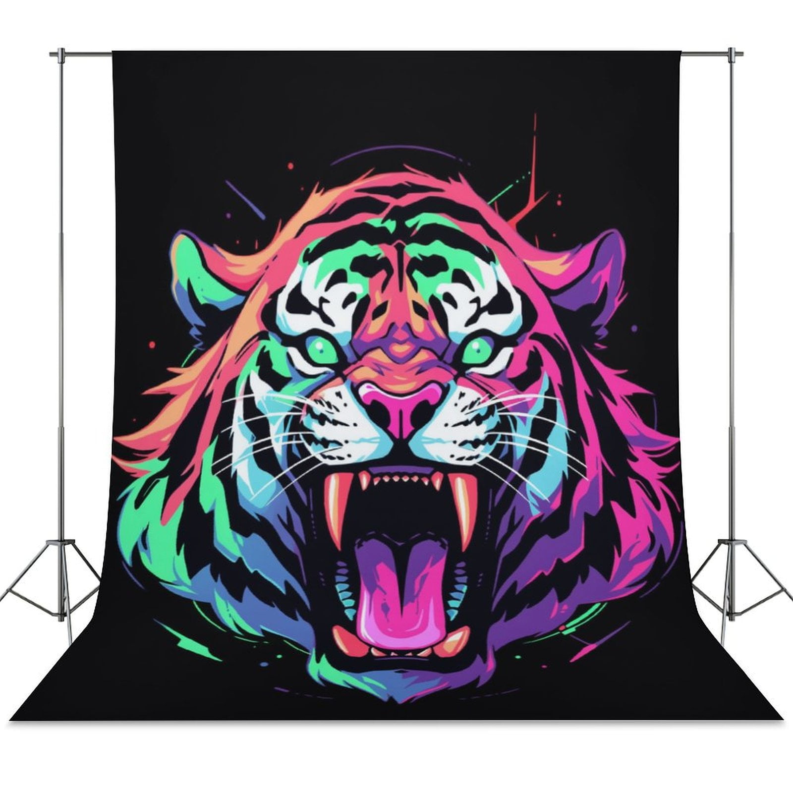 Tiger Animal Graffiti Spring Backdrop Backdrops for Photography Photo ...