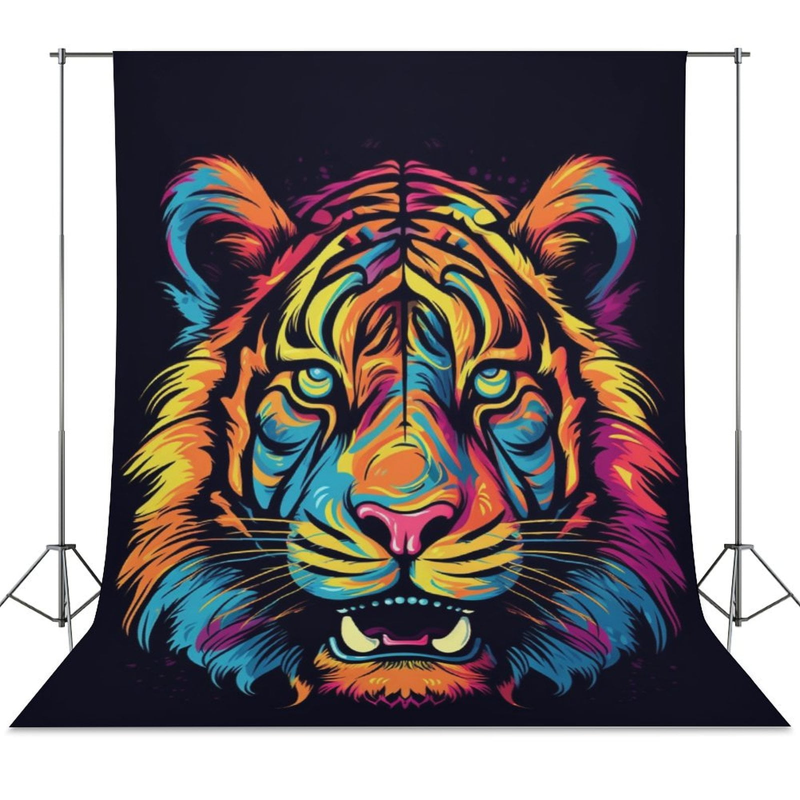 Tiger Animal Graffiti Spring Backdrop Backdrops for Photography Photo ...