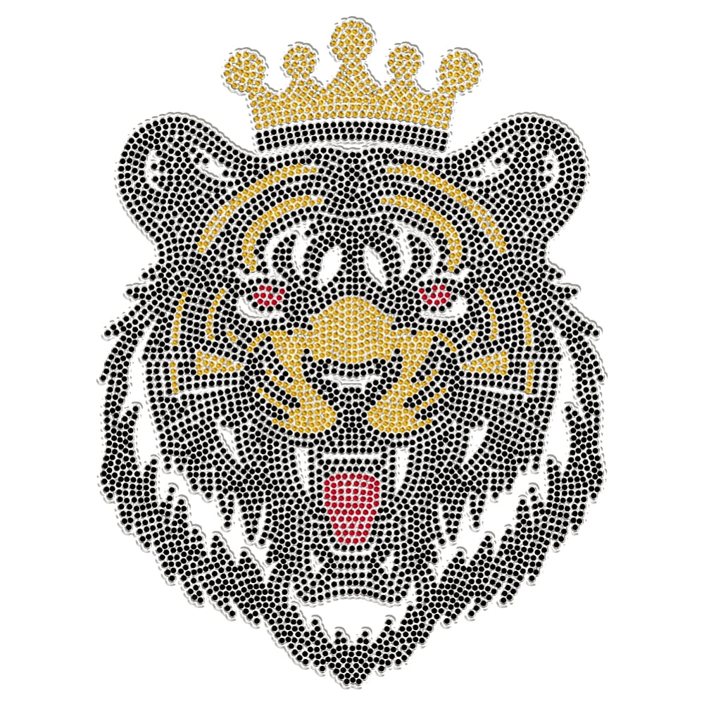 Tiger Animal Rhinestone Iron on Hotfix Transfer Tiger Sparkling DIY ...