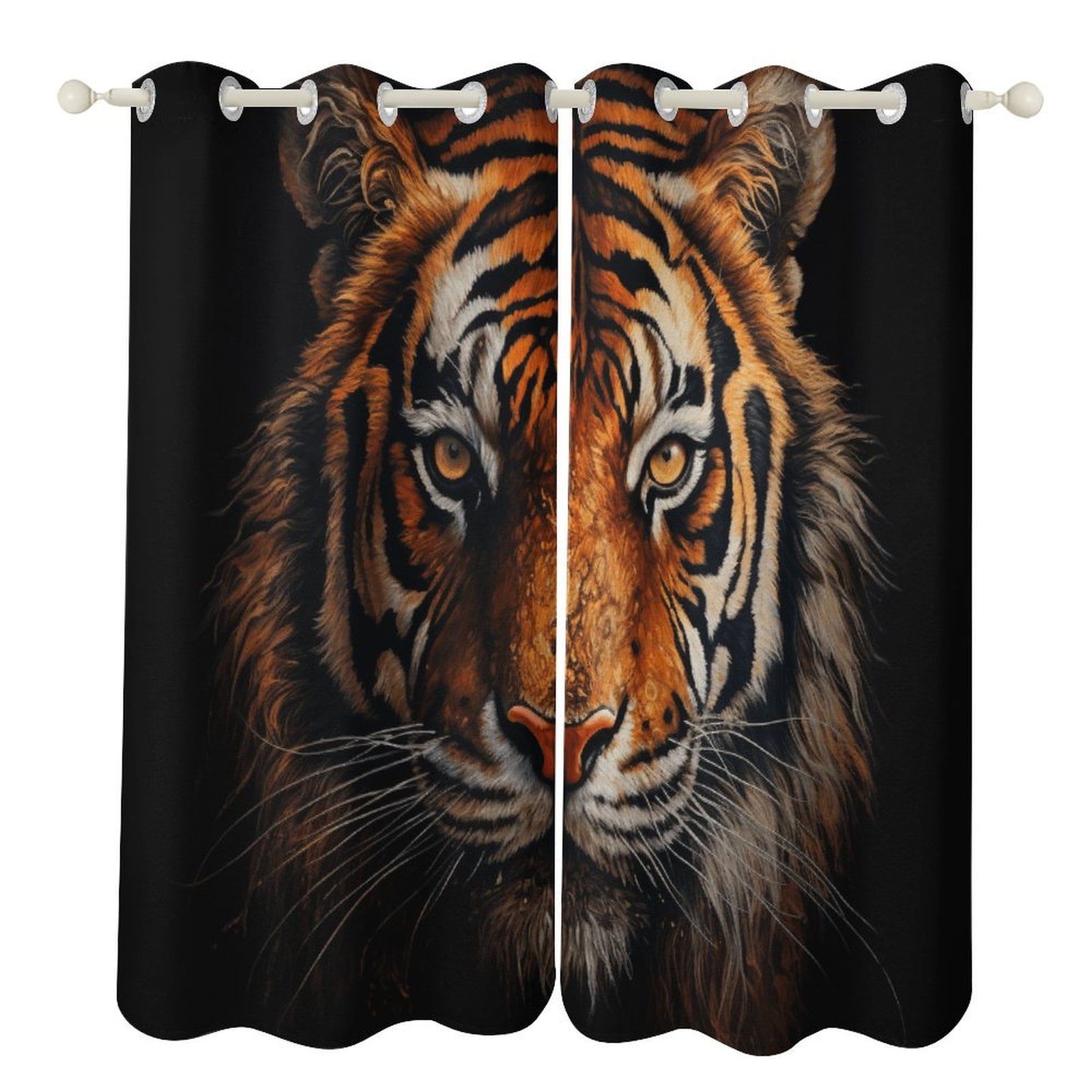 Tiger Animals Blackout Window Curtains for Bedroom Living Room Kicthen ...