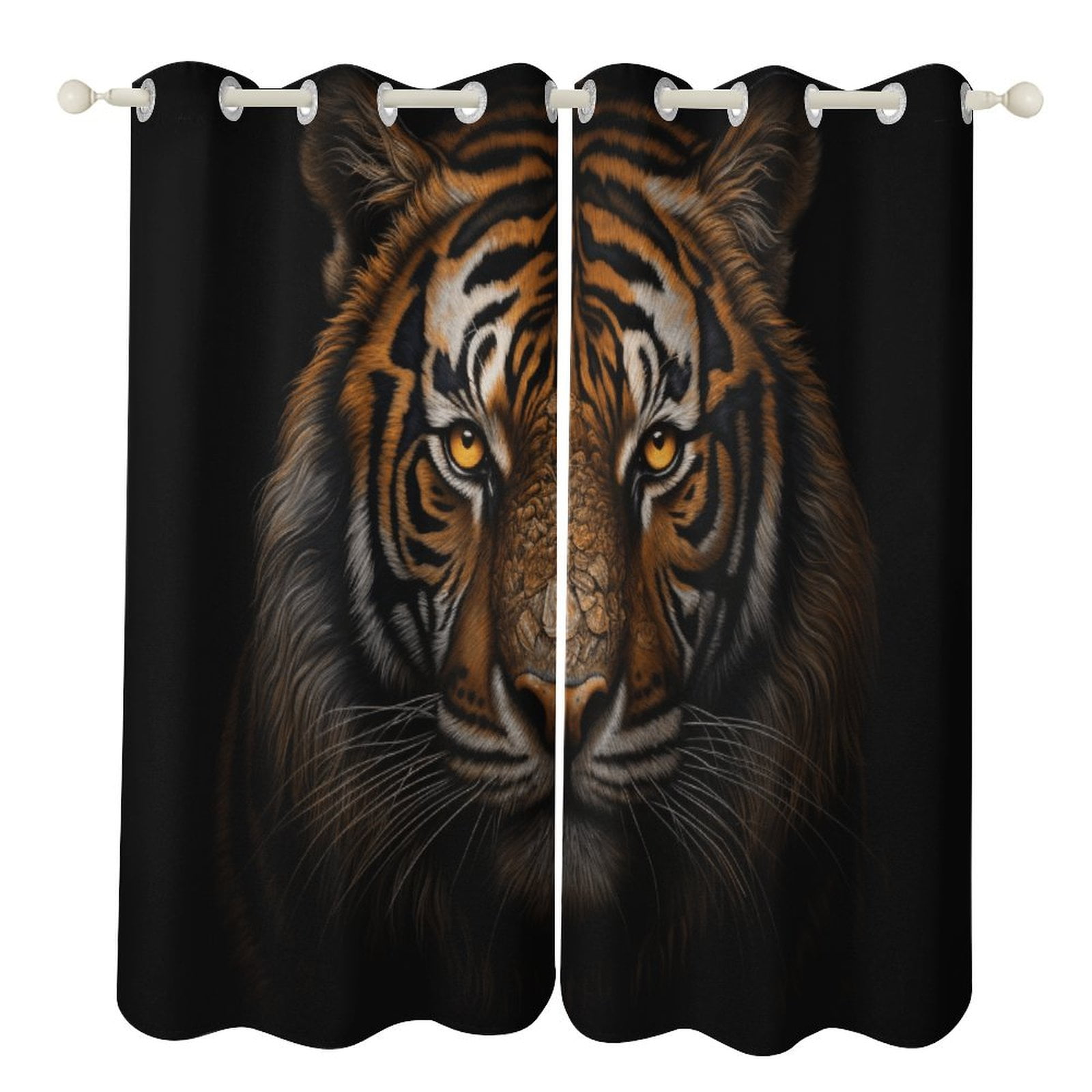 Tiger Animals Blackout Window Curtains for Bedroom Living Room Kicthen ...