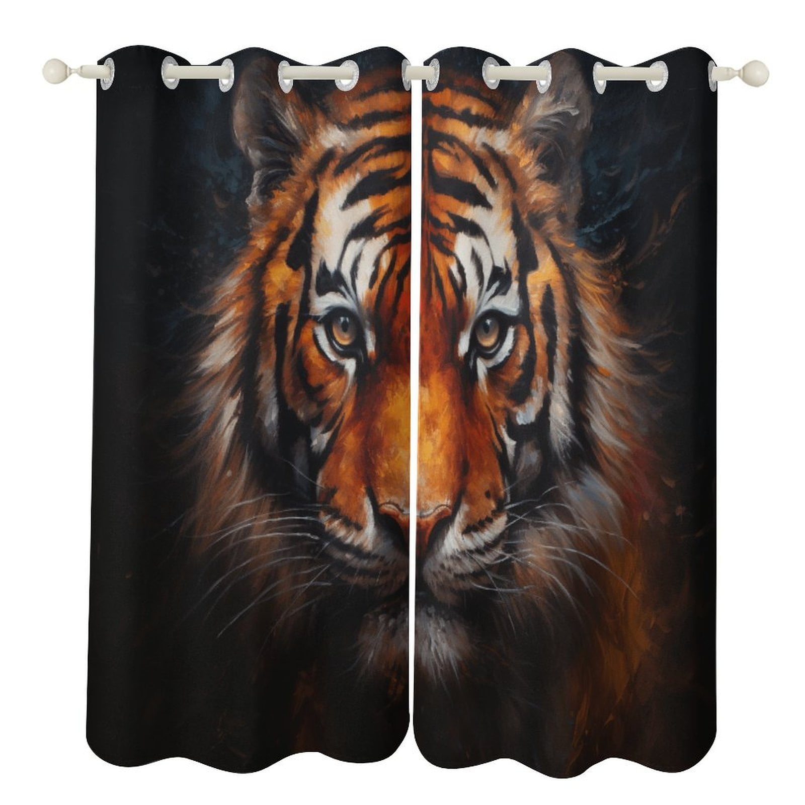 Tiger Animals Luxury Window Curtains Blinds for Living Room Kids ...