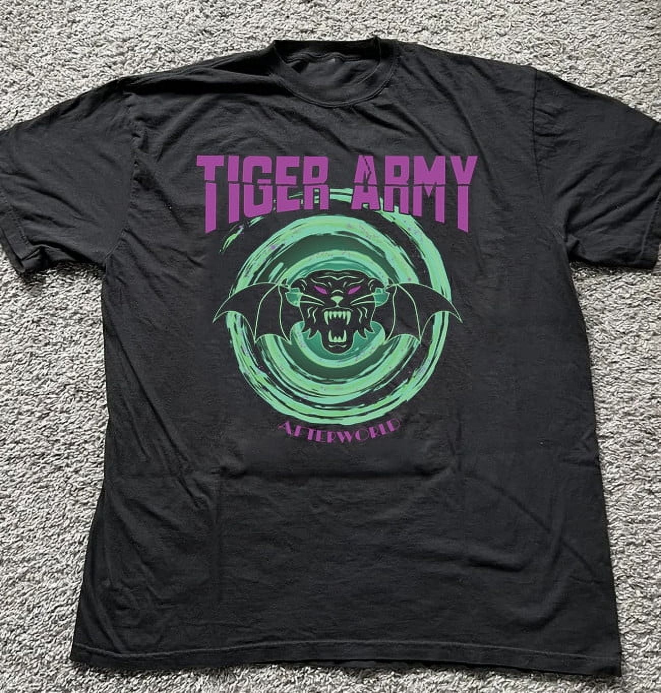 Tiger Army - Afterworld Album Poster Black Cotton All Size T-Shirt ...