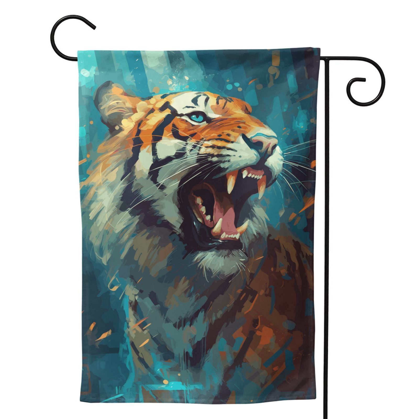 Tiger Art Pattern Garden Flag 12.5"X18" Outdoor Indoor Garden Decor ...
