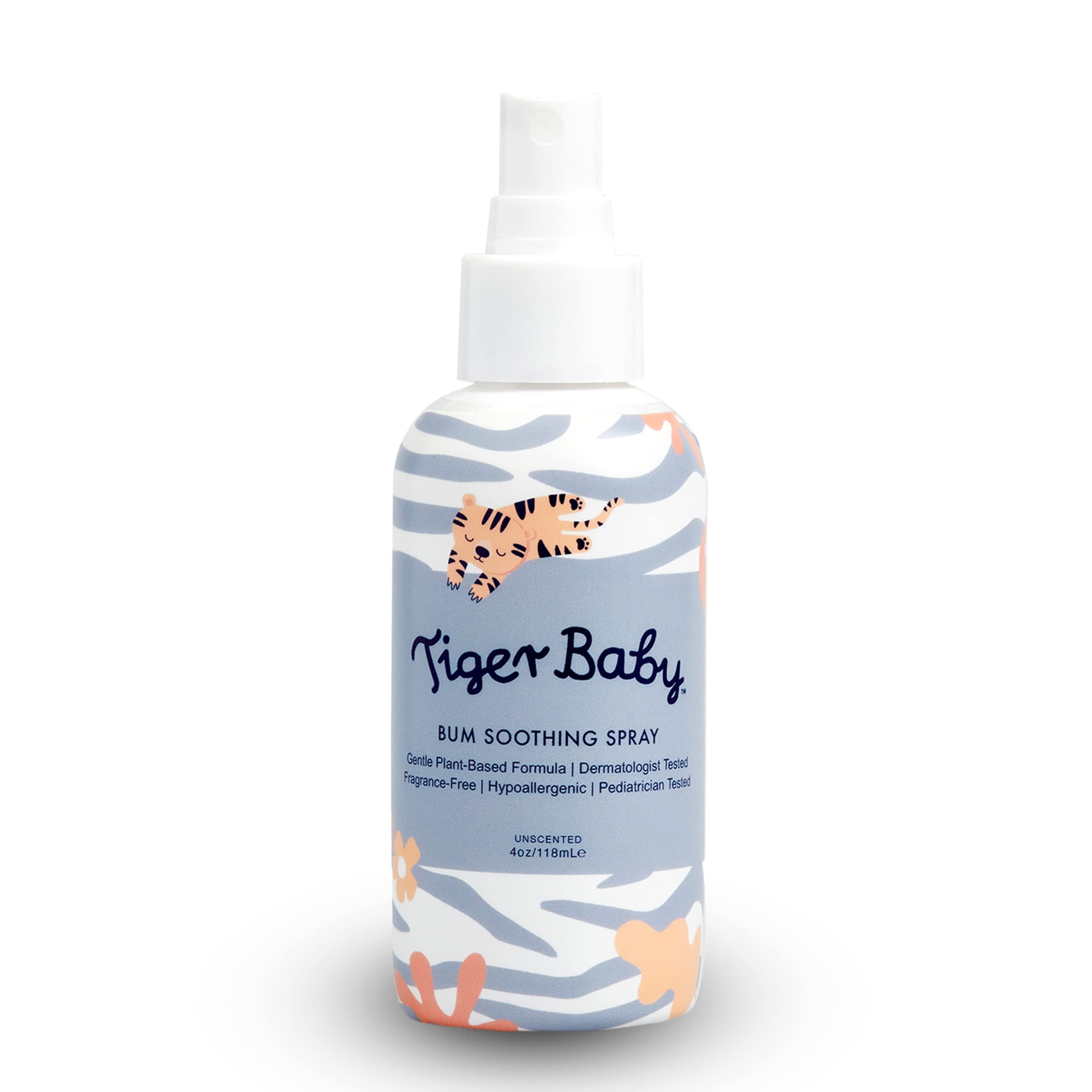 Tiger Baby Soothing Diaper Spray, Plant-Based Natural & Organic Diaper ...